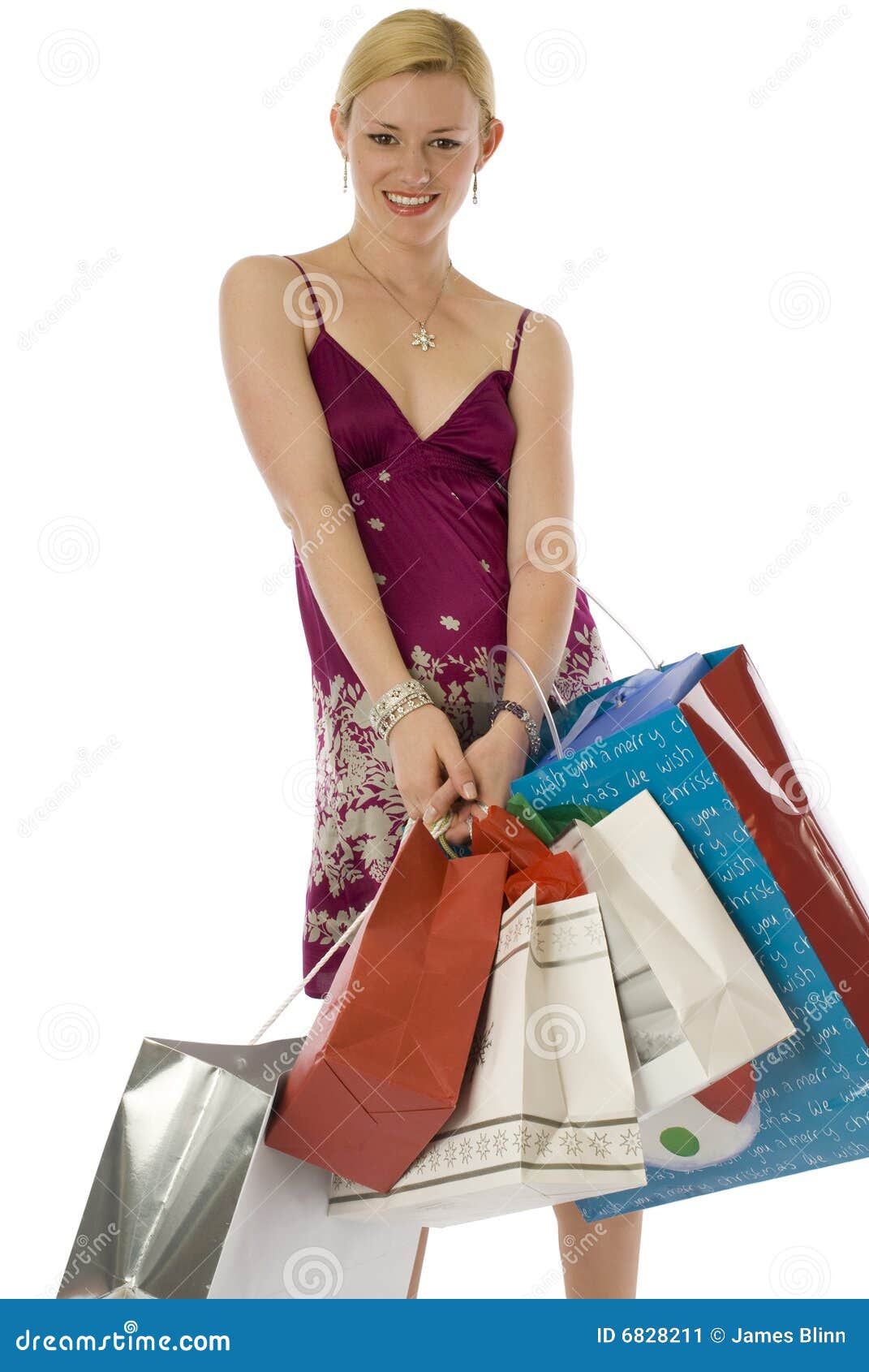 Happy Shopper! stock image. Image of customer, pretty - 6828211