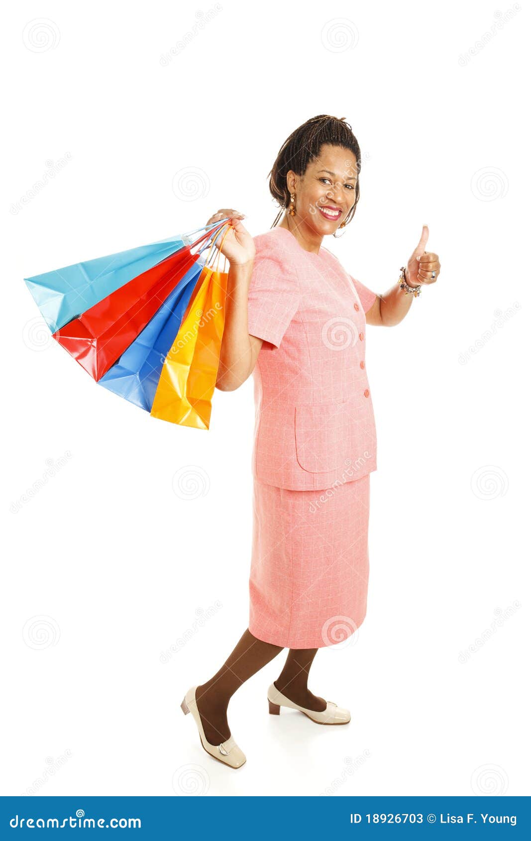Happy Shopper - Thumbsup stock image. Image of happy - 18926703
