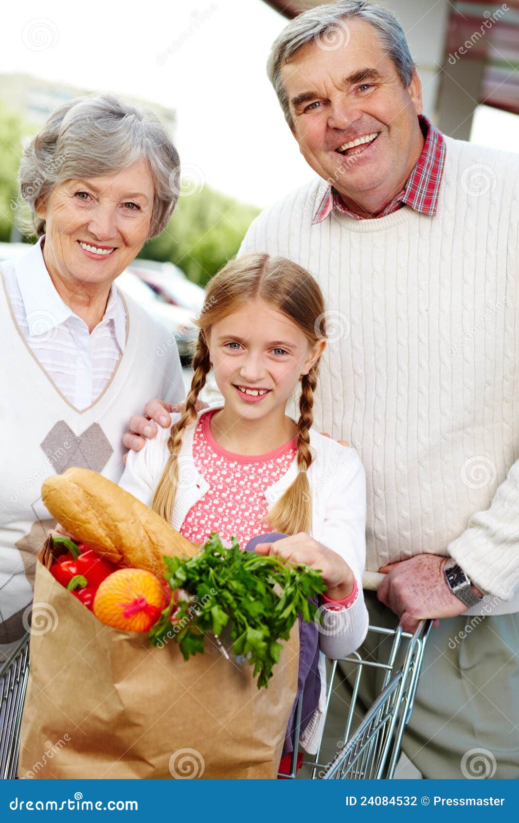 Happy shoppers stock photo. Image of family, granddaughter - 24084532