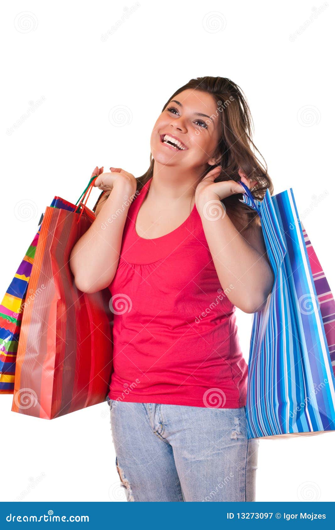 Happy shopping stock image. Image of credit, attractive - 13273097