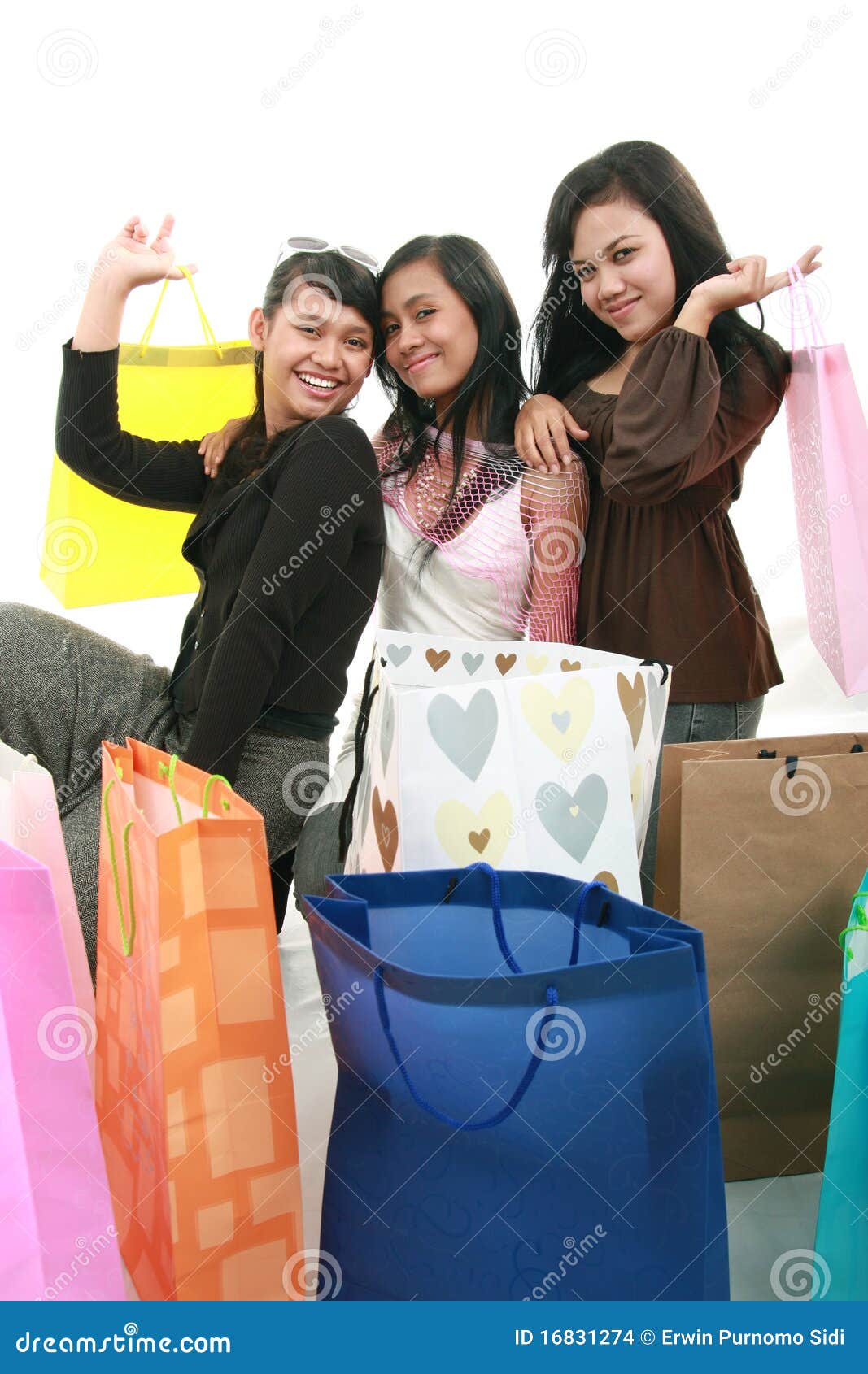 Happy shopping stock photo. Image of girls, fashion, generation - 16831274