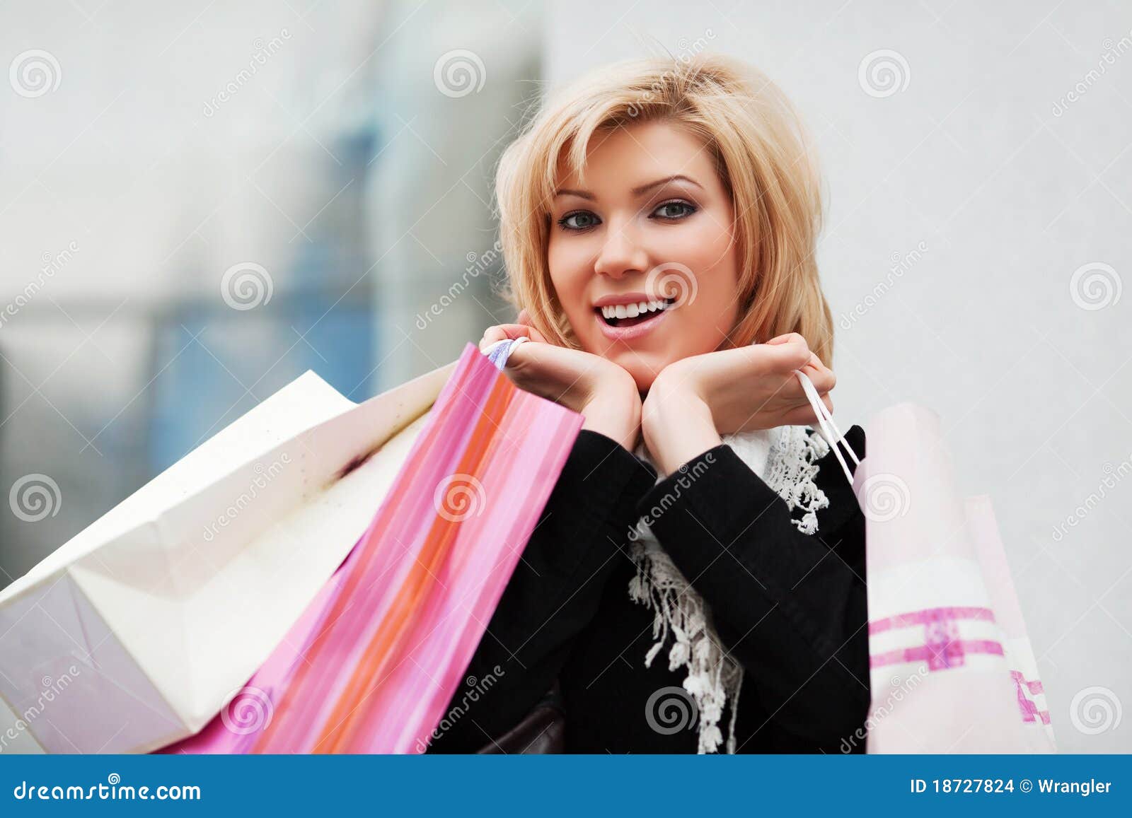 Happy shopping stock photo. Image of clothing, business - 18727824