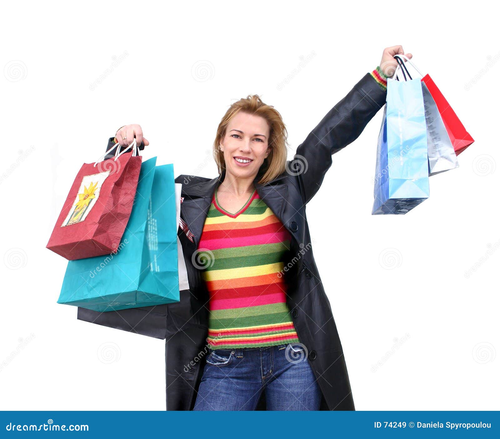 Happy shopping stock image. Image of finance, glamour, accessories - 74249
