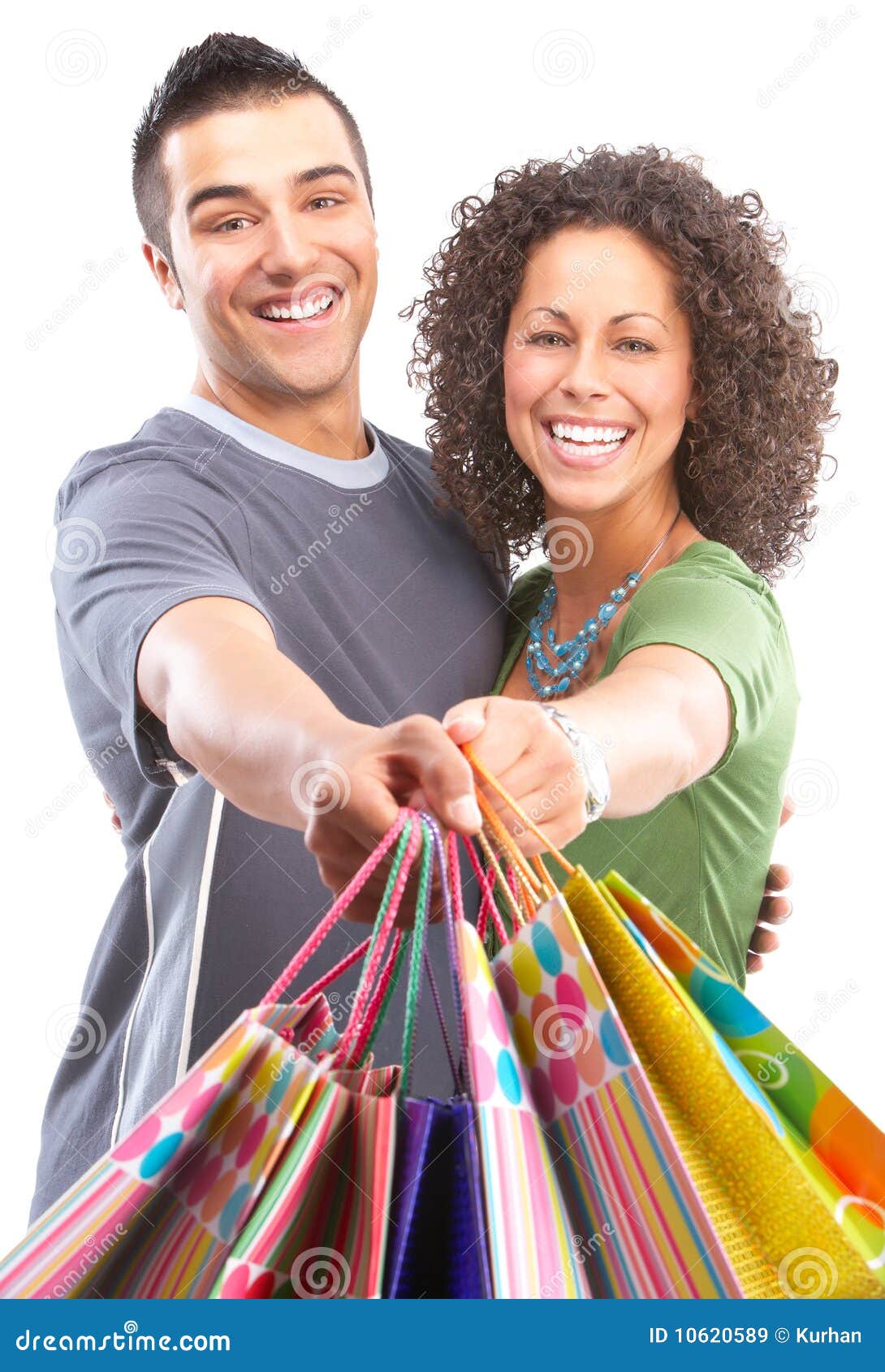 Happy shopping people stock image. Image of customer - 10620589