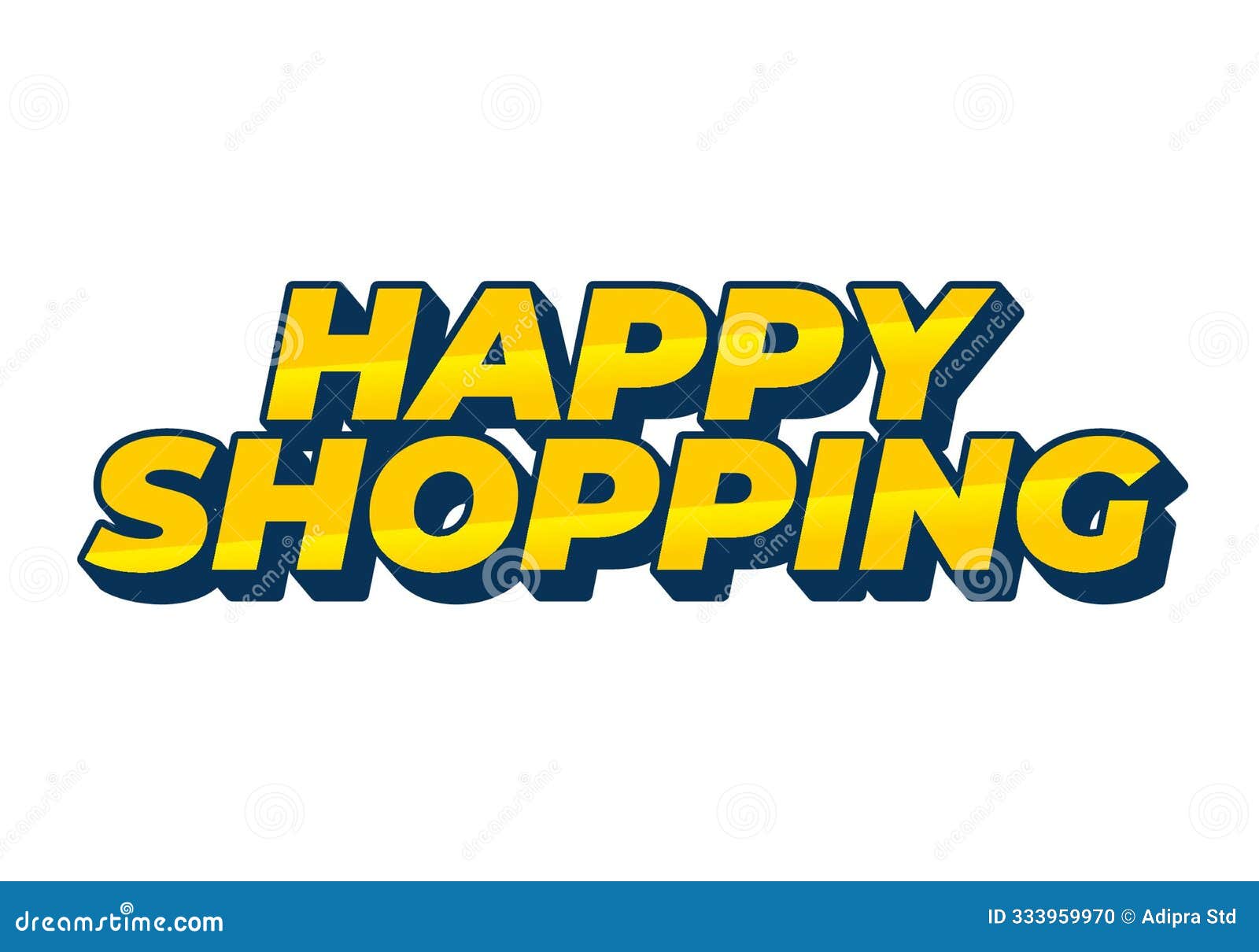 Happy Shopping. Text Effect with 3D Style and Modern Colors Stock ...