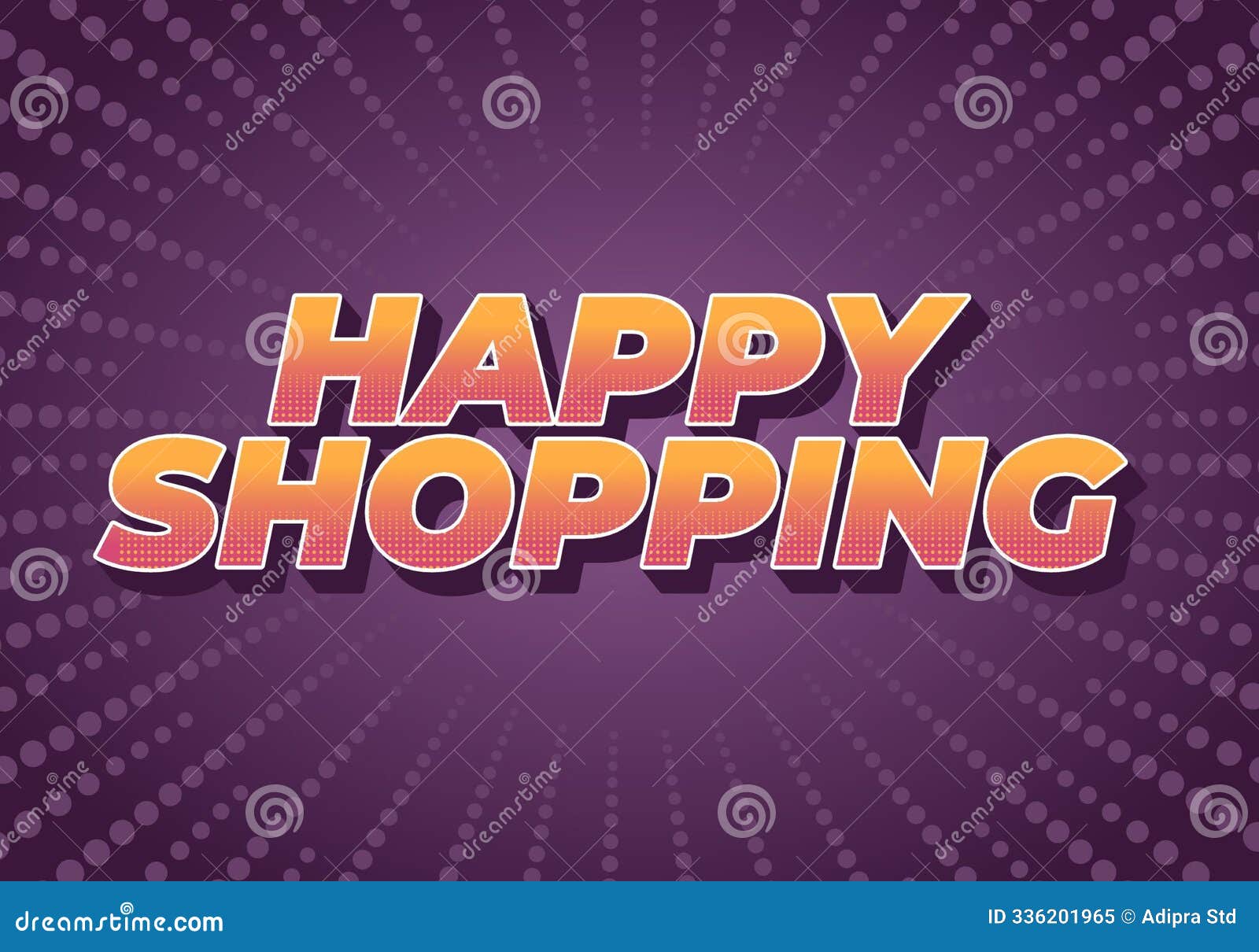 Happy Shopping. Text Effect with 3D Style and Modern Colors Stock ...