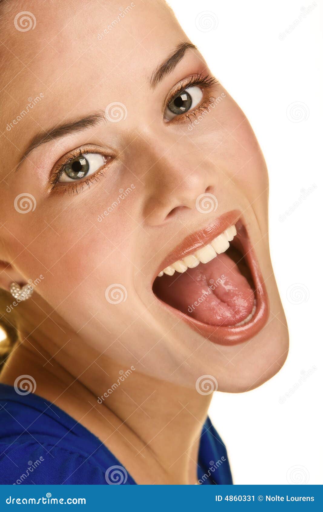 Happy and shouting stock image. Image of healthy, caucasian - 4860331