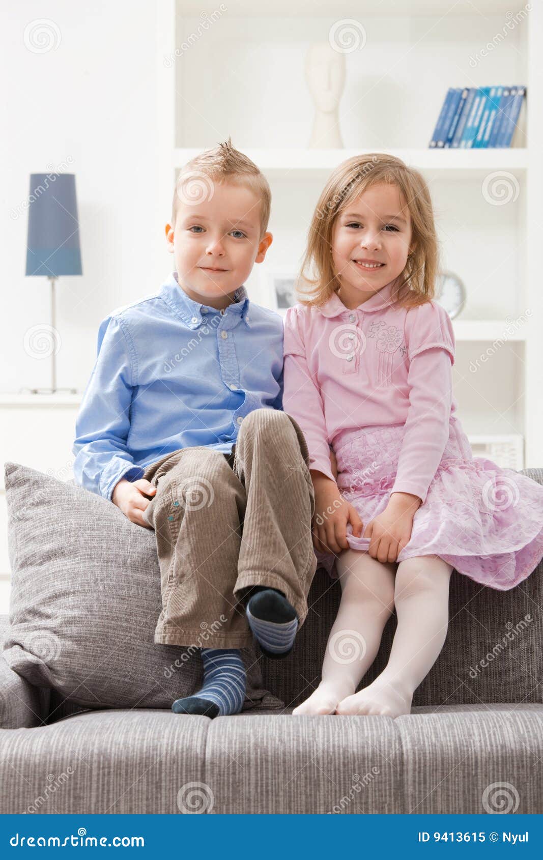 Happy siblings stock image. Image of blue, happy, domestic - 9413615