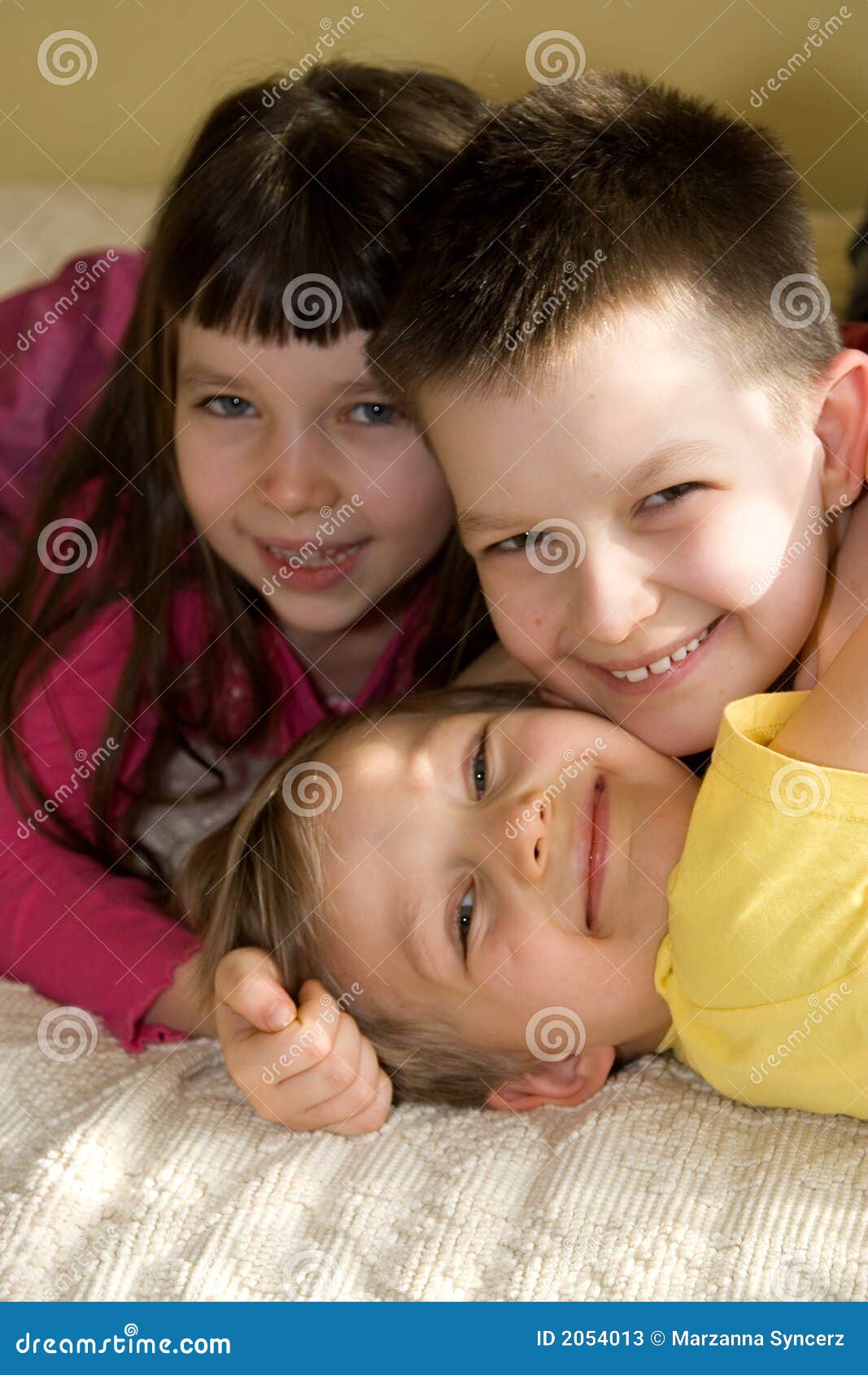 Happy Siblings at Home stock image. Image of friendship - 2054013
