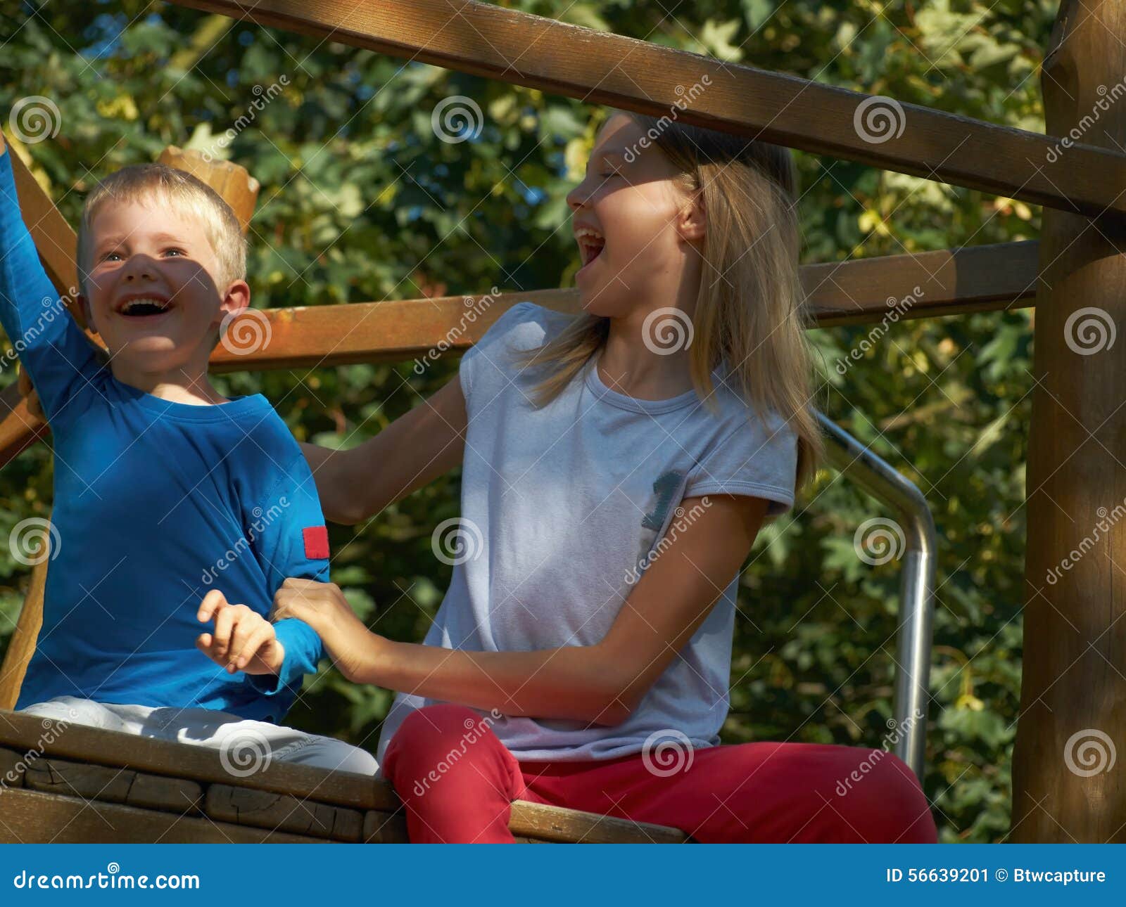 Happy siblings stock image. Image of brother, together - 56639201