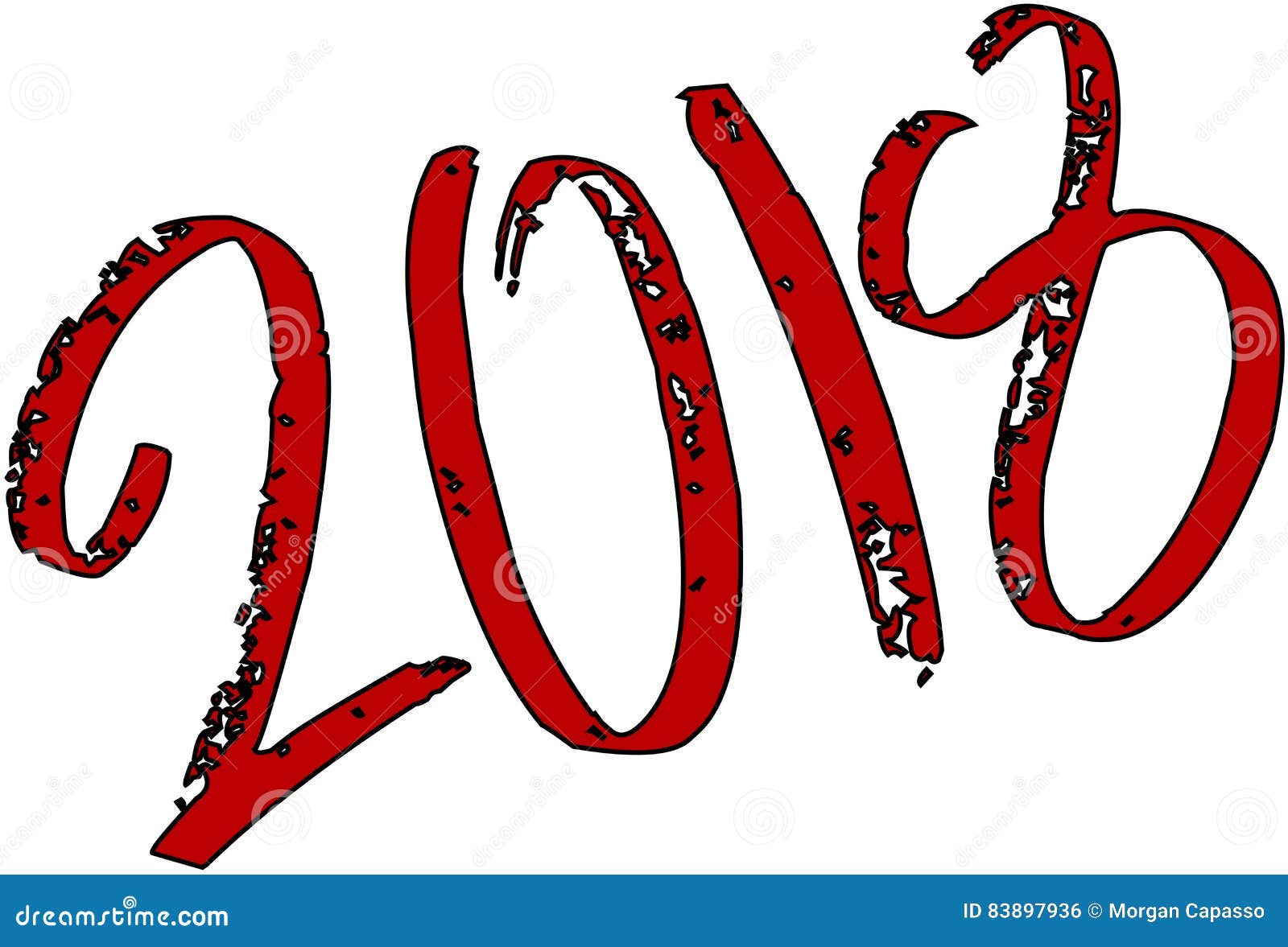 Happy 2018 sign stock vector. Illustration of stripe - 83897936