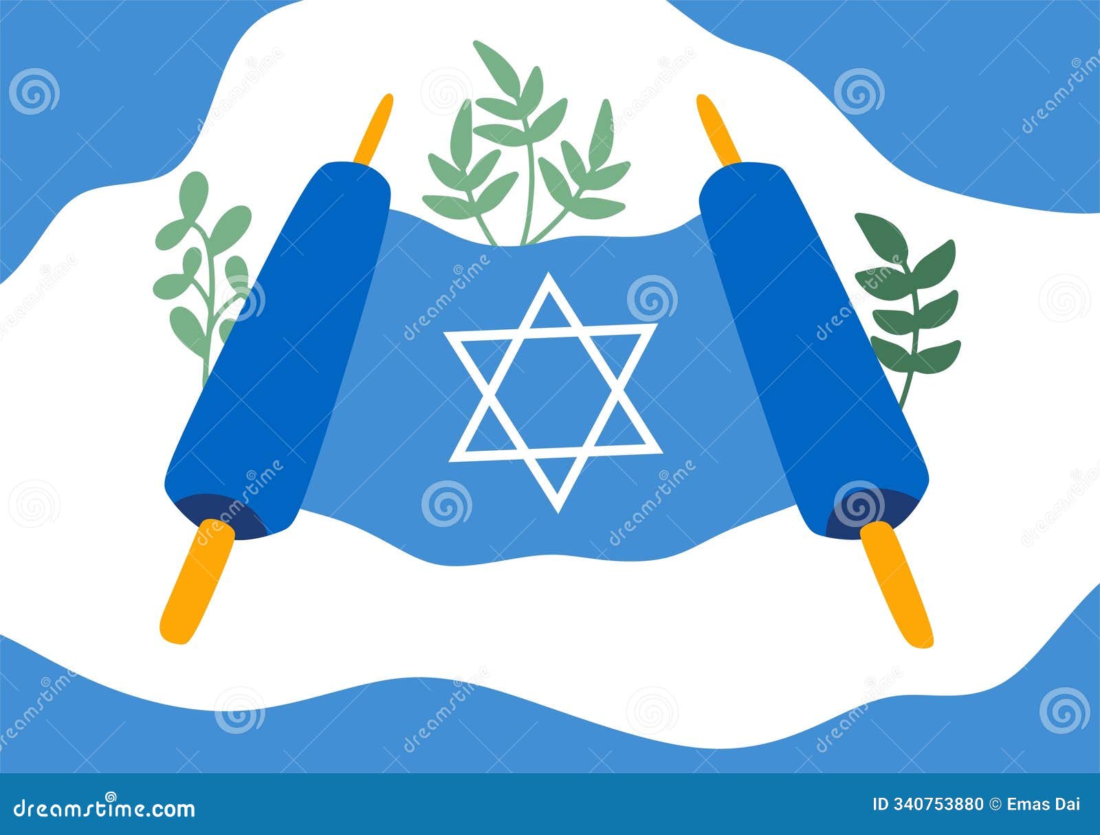 Happy Simchat Torah Day To the Jewish People Stock Illustration ...