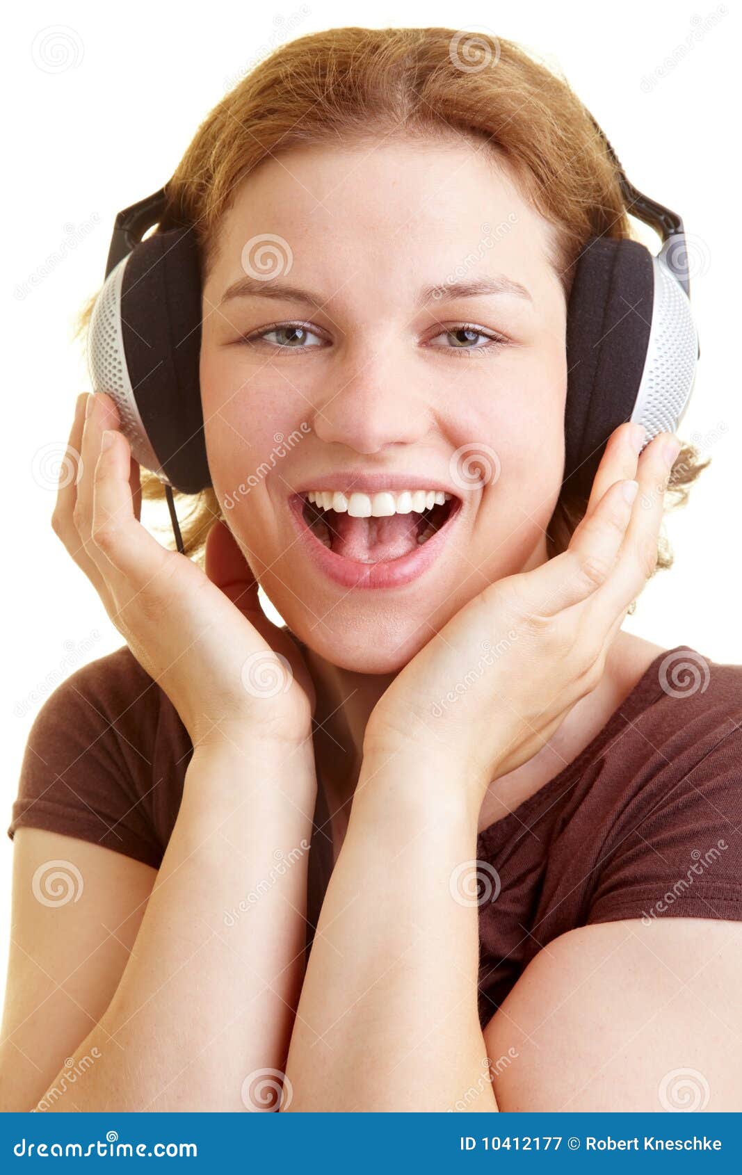 Happy singer stock image. Image of cutout, karaoke, relaxation - 10412177
