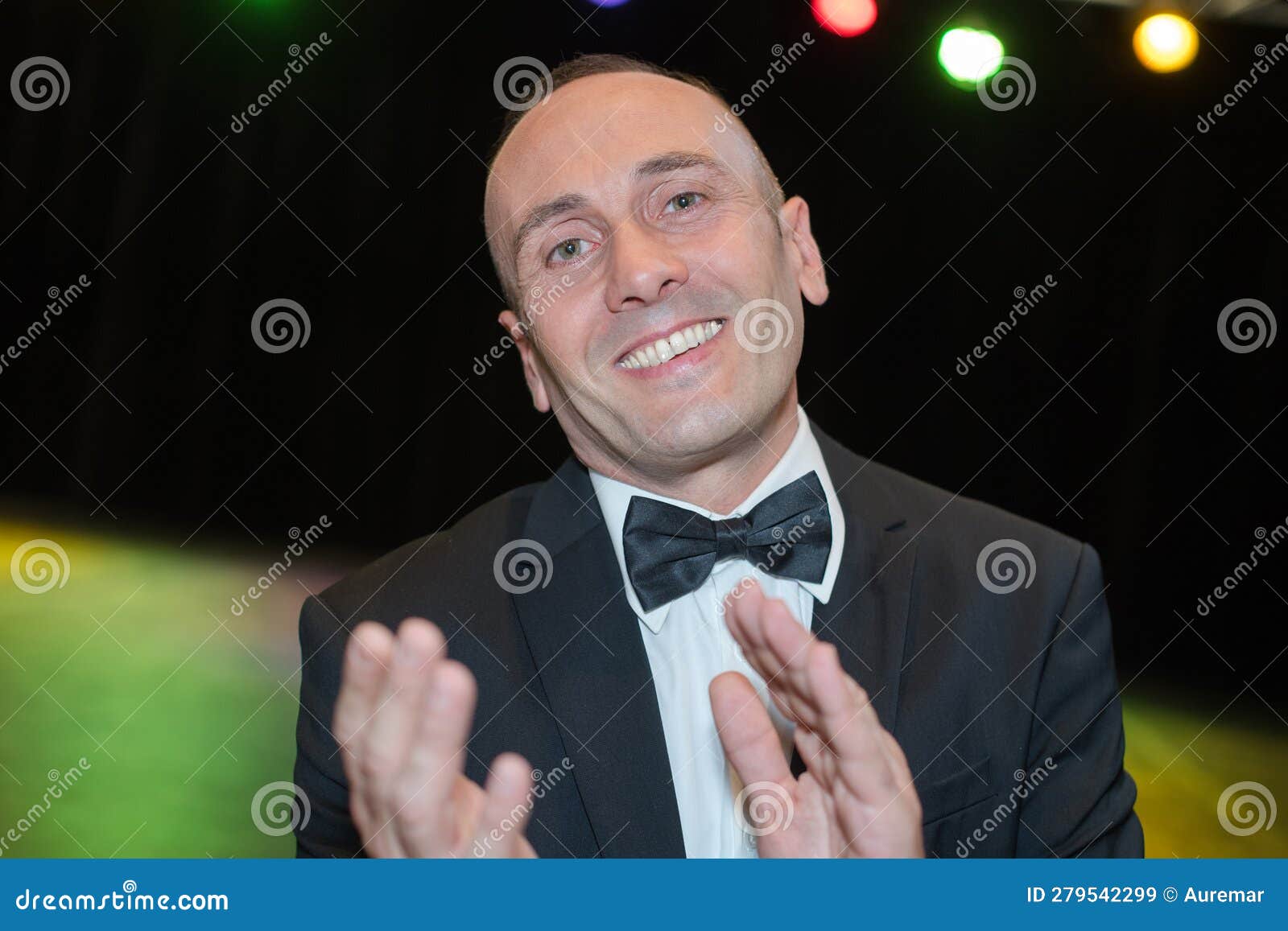 Happy singer after show stock image. Image of face, entertainment ...