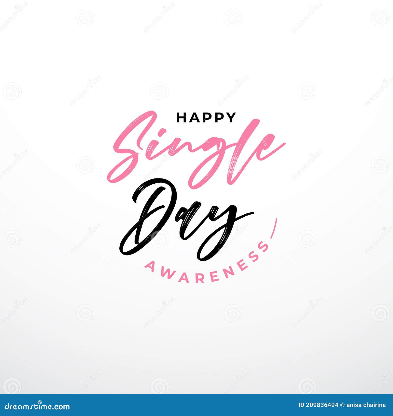Happy Single Day Vector Design Template Background Stock Vector ...