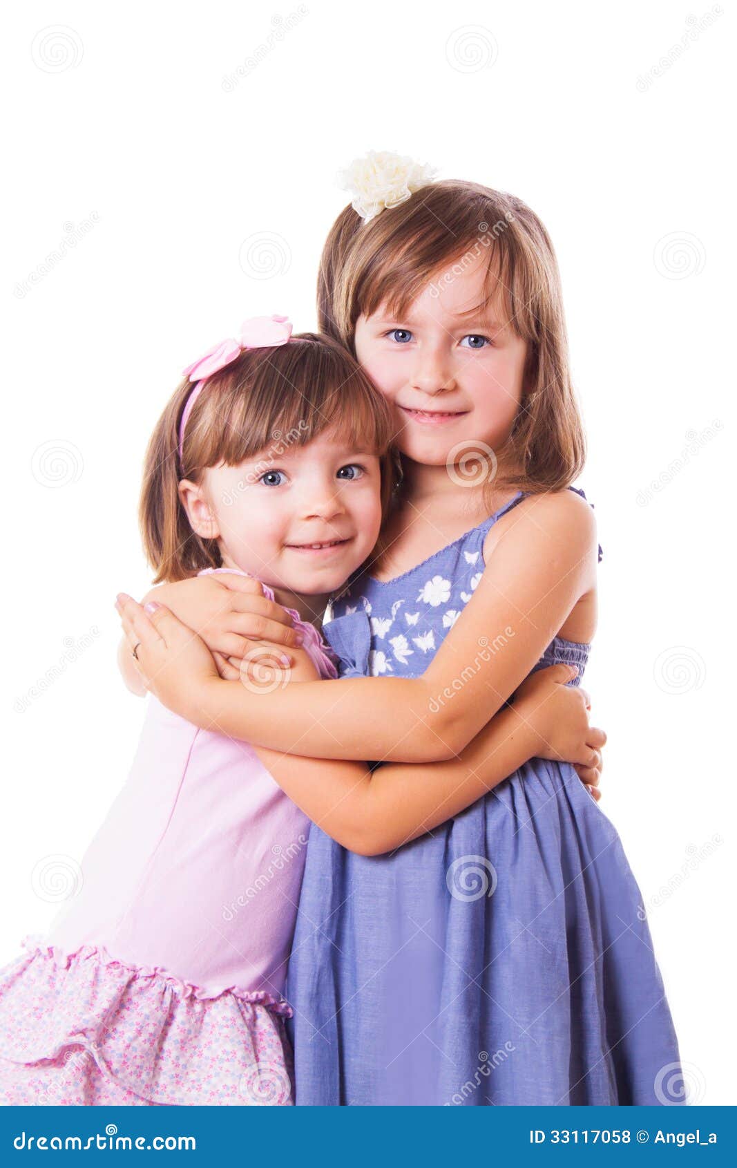 Happy sisters hugging stock photo. Image of pink, group - 33117058