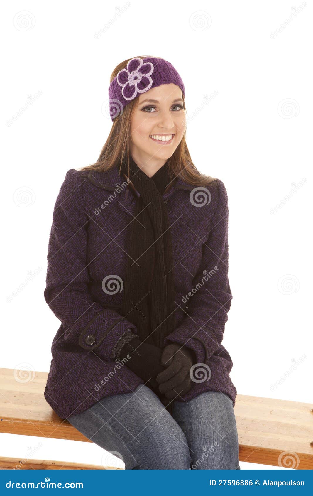 Happy sit on bench stock photo. Image of lady, eyes, beauty - 27596886