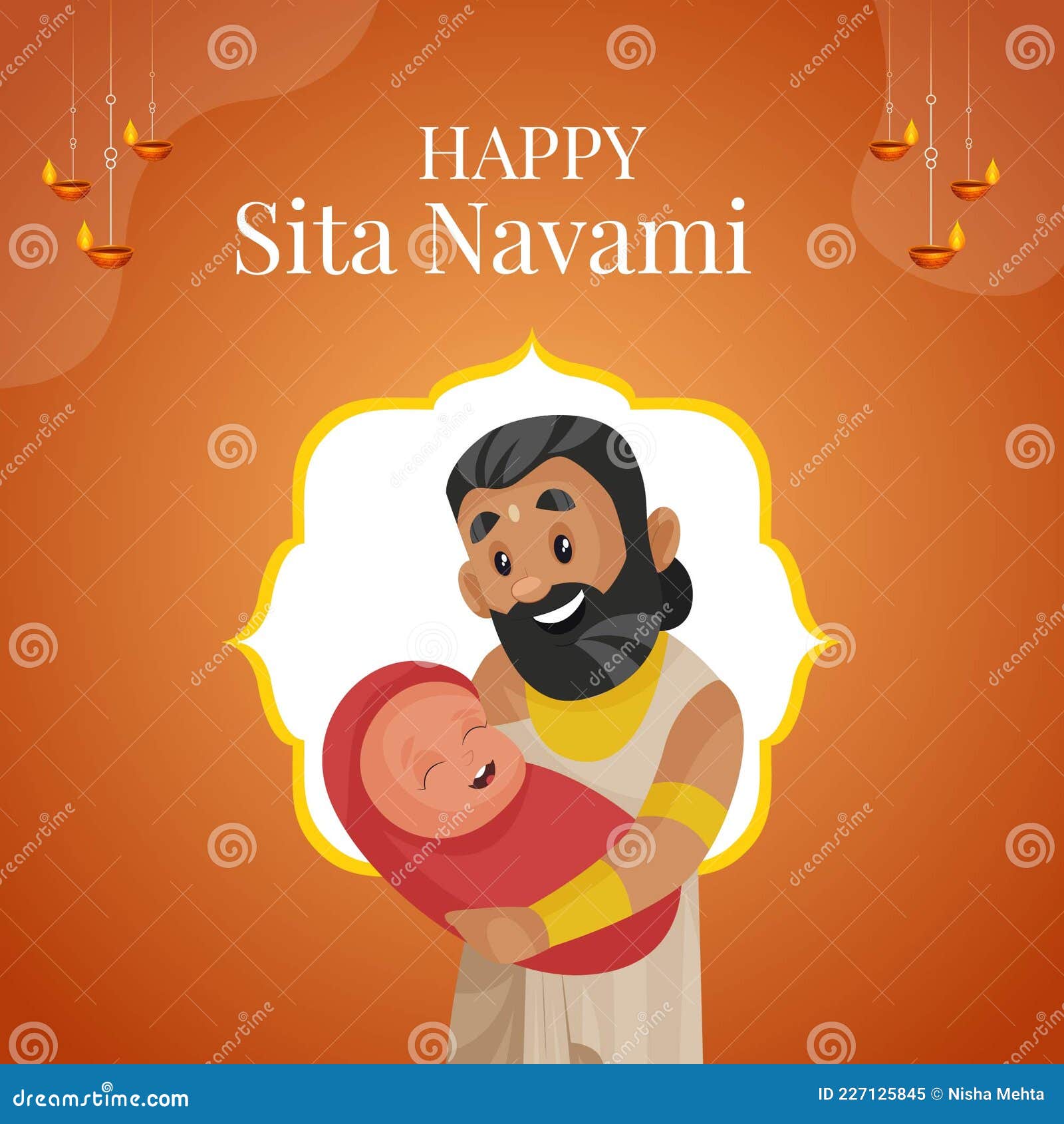 King Janaka Vector Cartoon Illustration | CartoonDealer.com #220240698