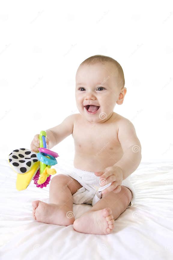 Happy sitting baby stock photo. Image of eyes, sitting - 10610138