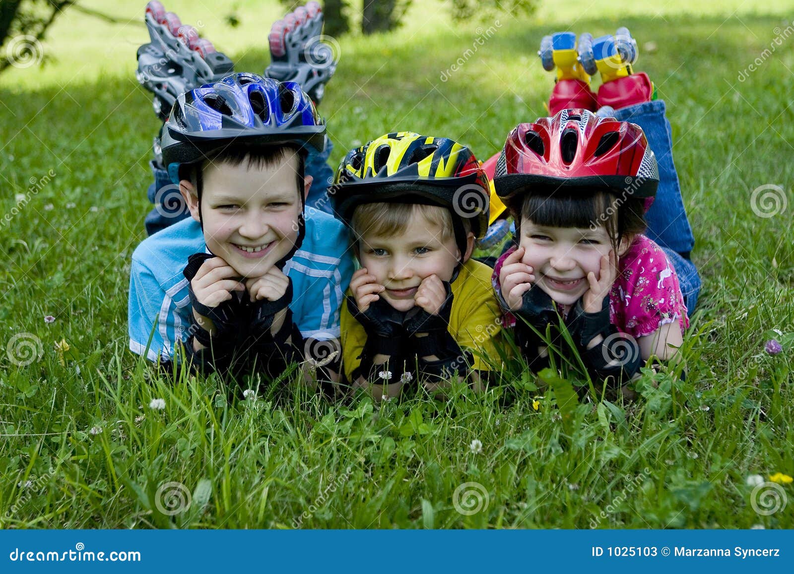 Happy skaters stock image. Image of child, girl, brothers - 1025103