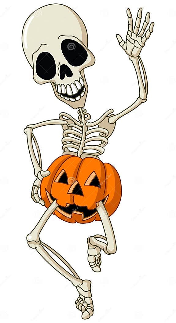 Happy Skeleton Stock Vector Illustration Of Human Isolated 21378126
