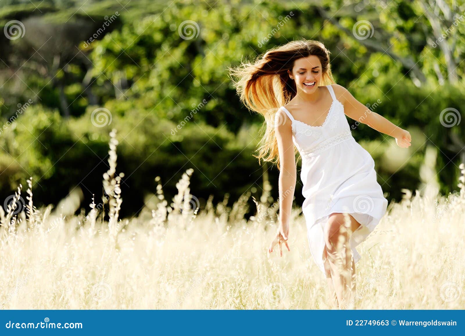 Happy skipping girl stock image. Image of happiness, healthy - 22749663