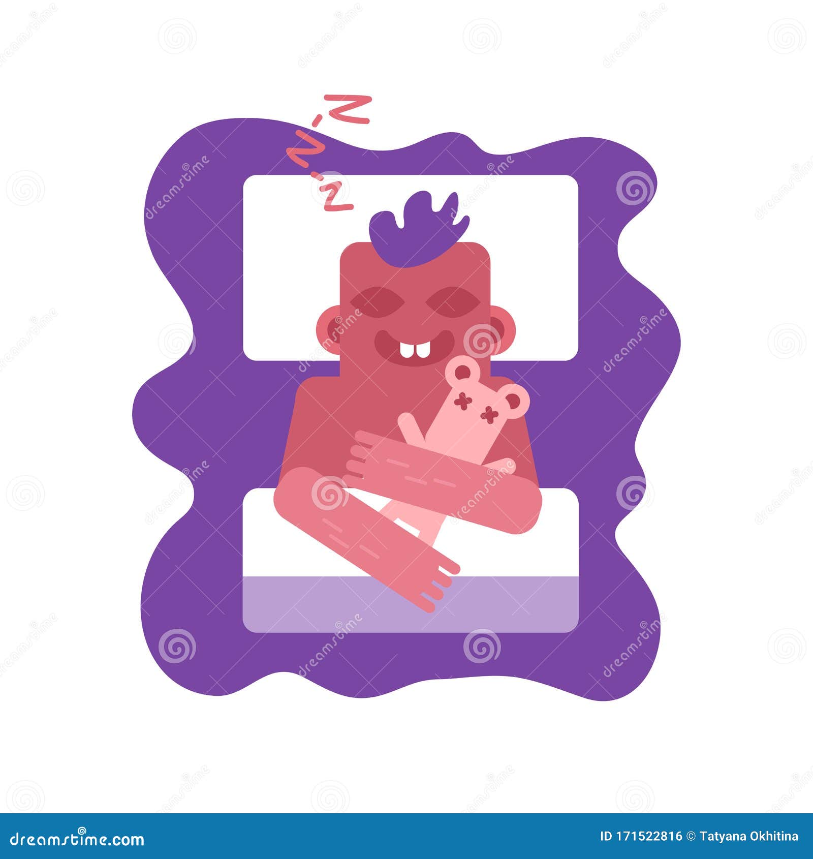Insomnia flat-09 stock vector. Illustration of graphics - 171522816