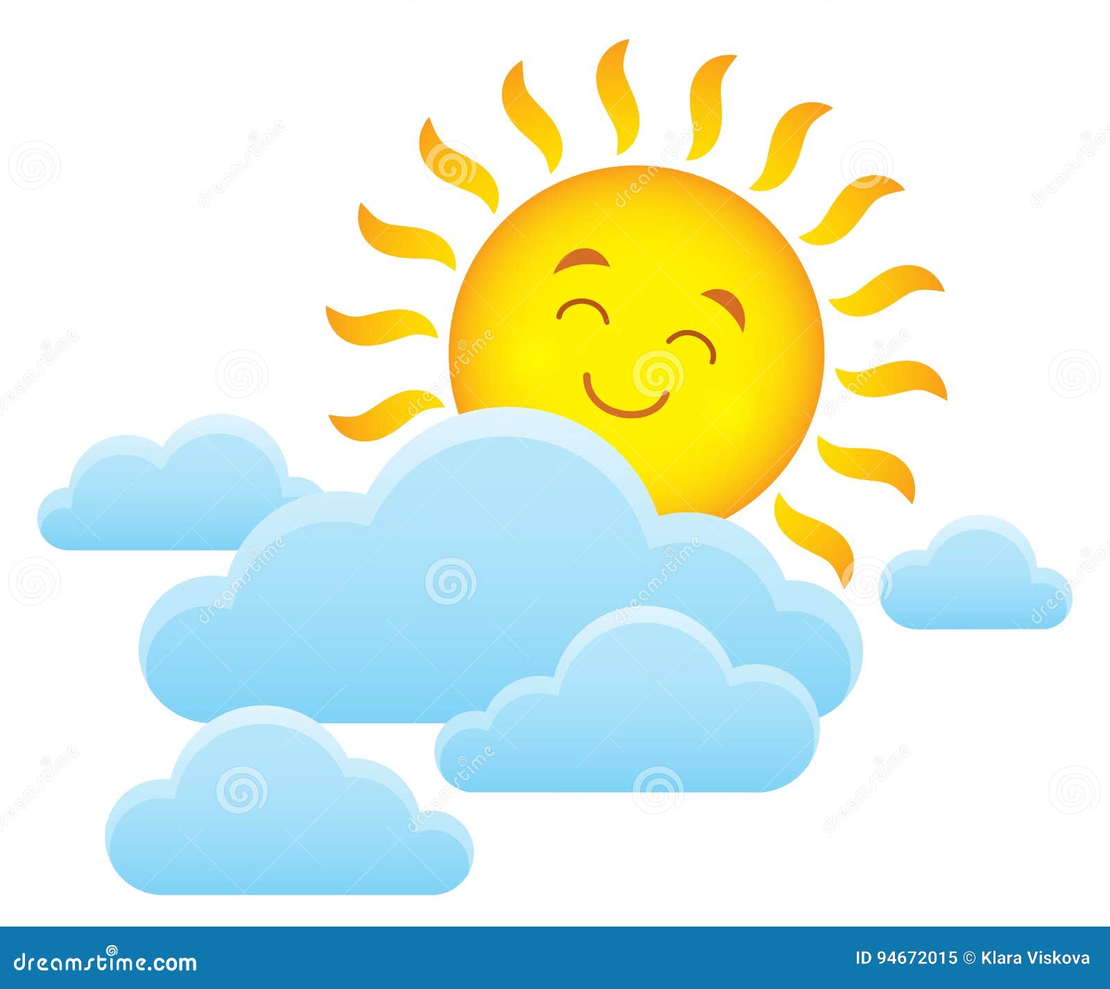 Happy Sleeping Sun Theme Image 1 Stock Vector - Illustration of theme ...