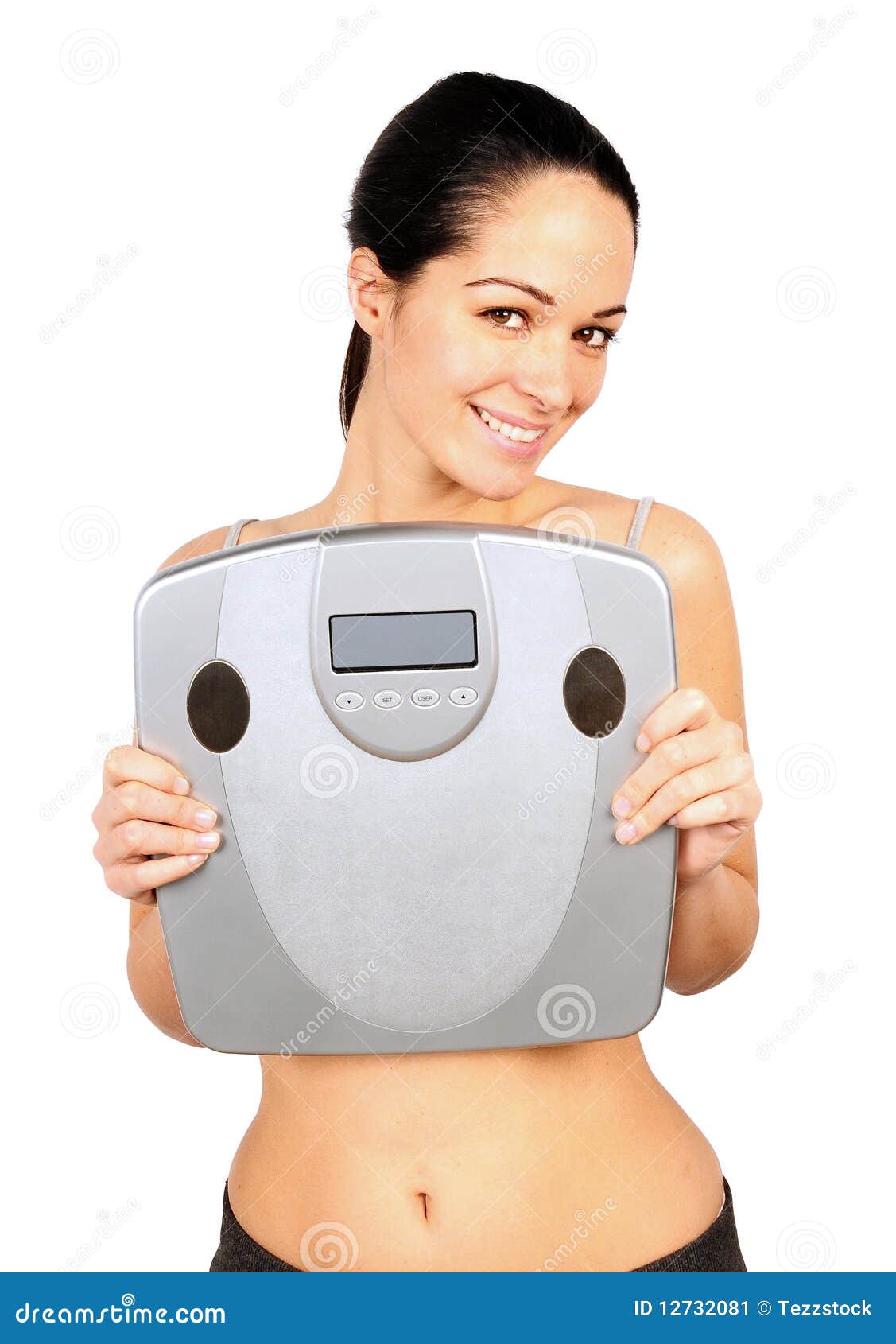 Happy slimmer stock image. Image of female, diet, adult - 12732081