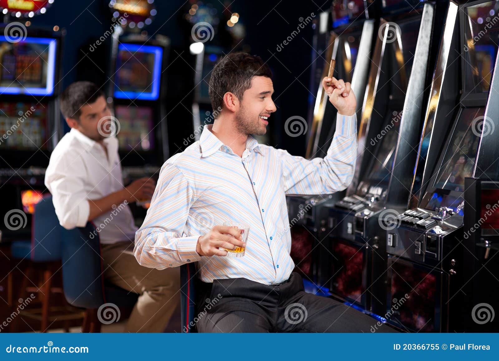 Happy slots winner stock image. Image of luck, nightlife - 20366755