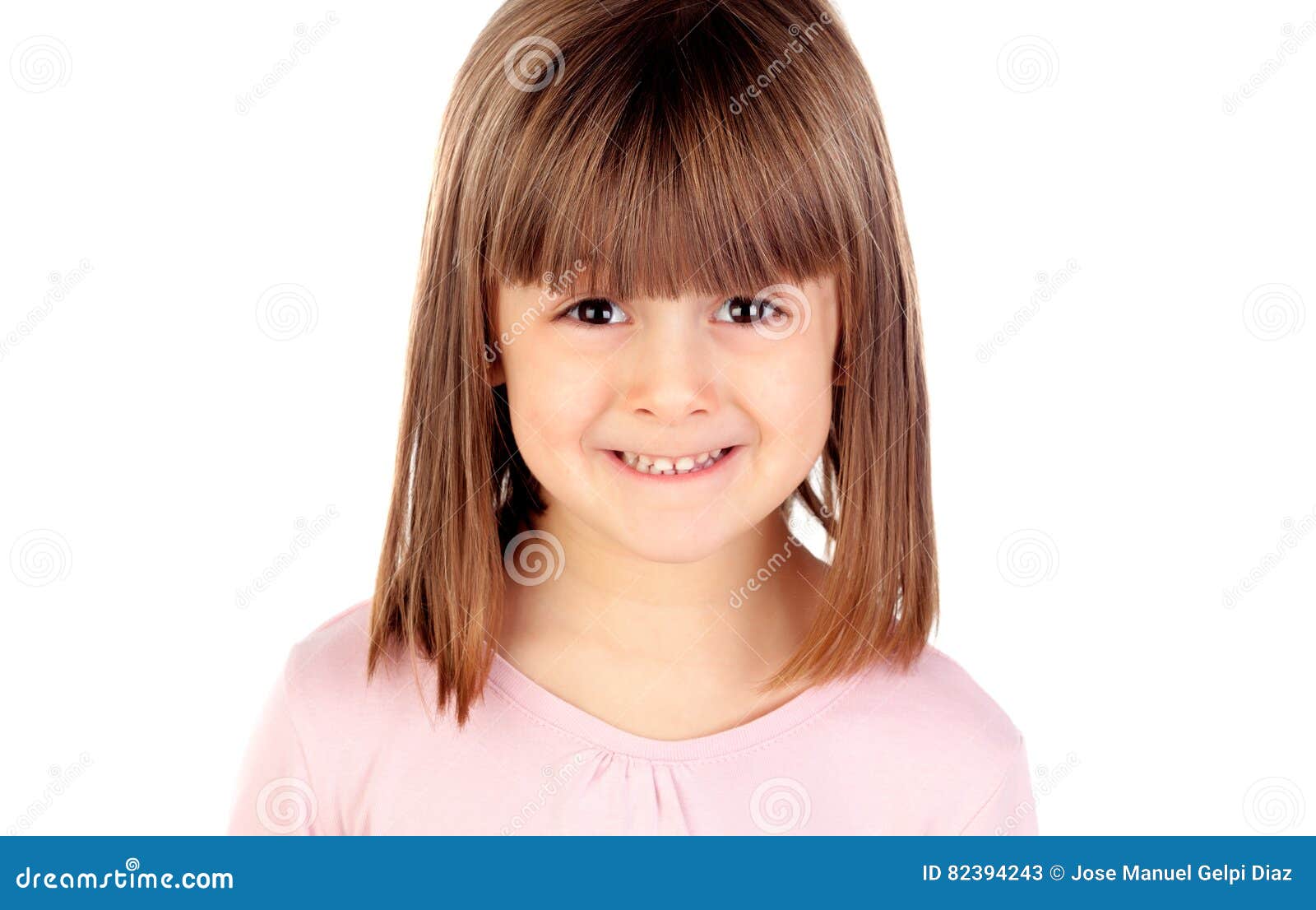 Happy small girl smiling stock image. Image of caucasian - 82394243