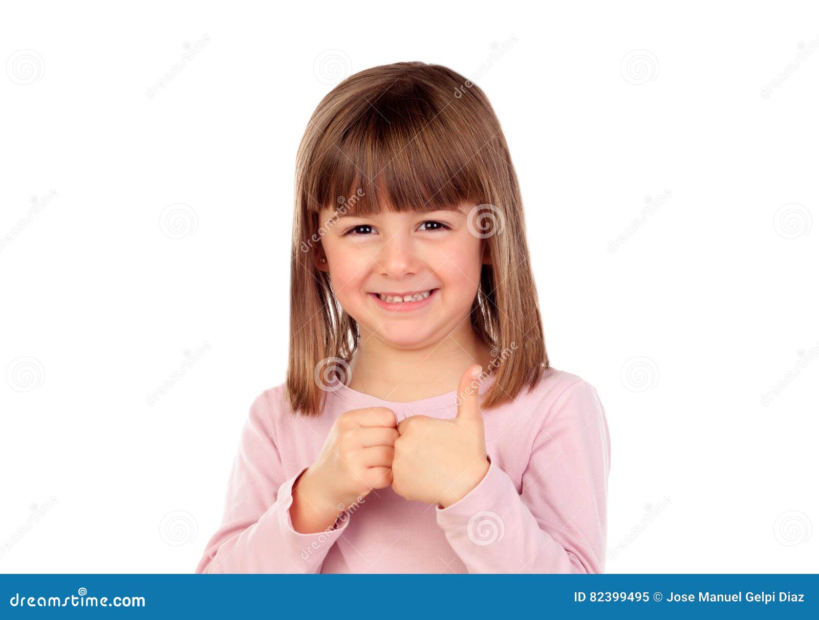 Happy small girl smiling stock image. Image of childhood - 82399495