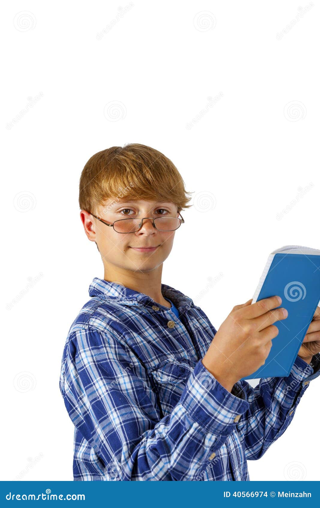 Happy smart boy is reading stock photo. Image of holding - 40566974