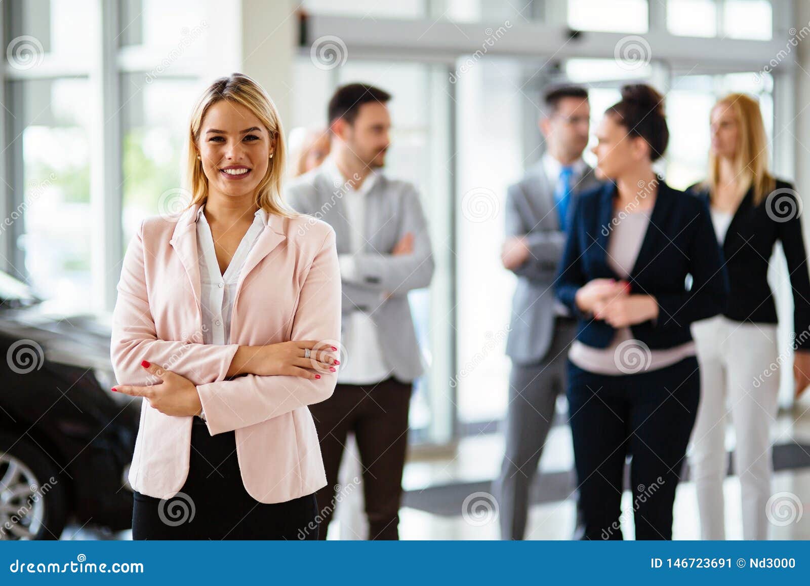 Happy Business People Celebrating Success At Company Stock Image