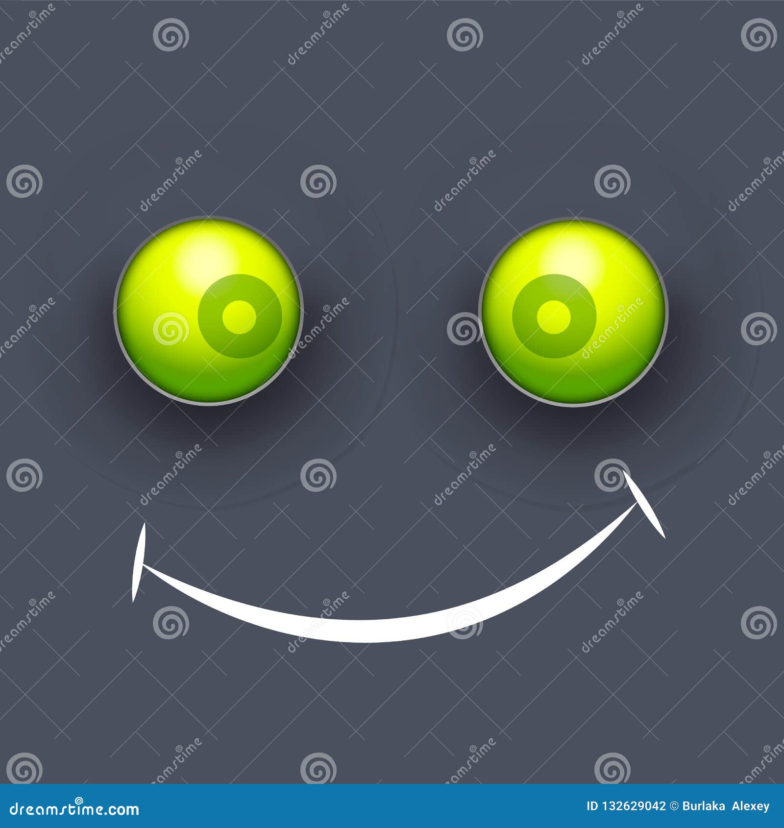 Happy Flat Smile Emotion. Vector Illustration Design Stock Illustration ...