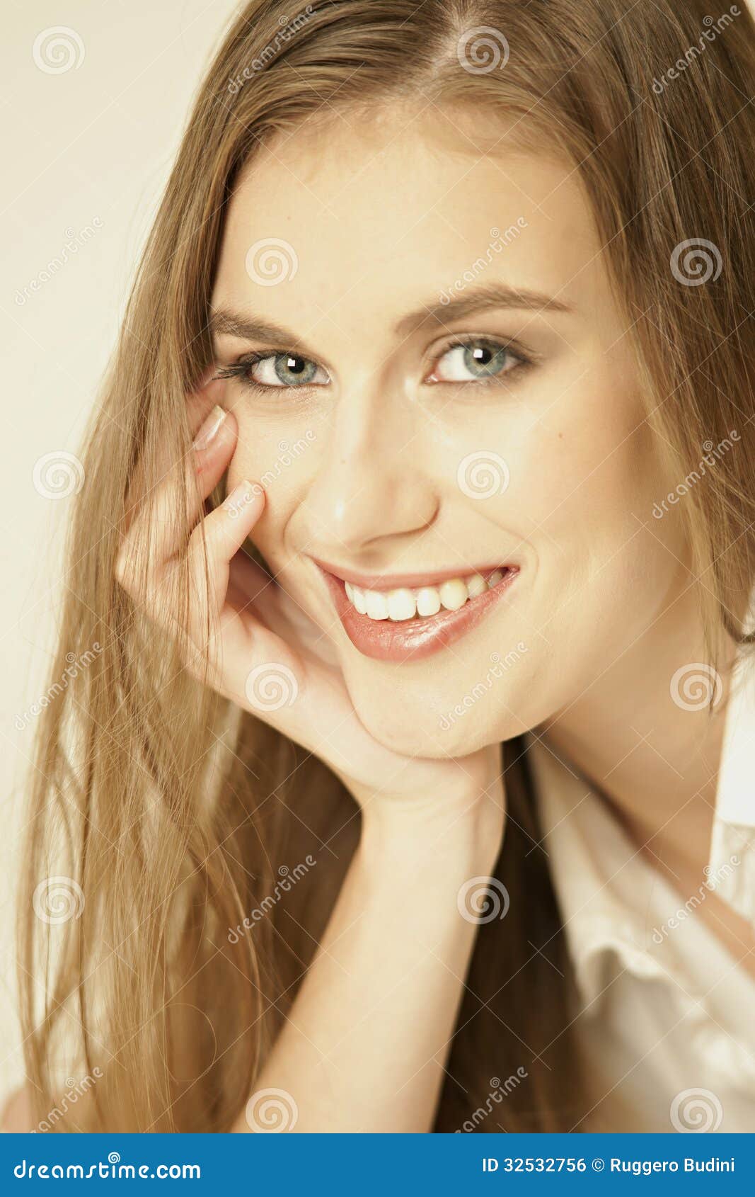 Happy smile stock photo. Image of mystic, hair, lipstick - 32532756