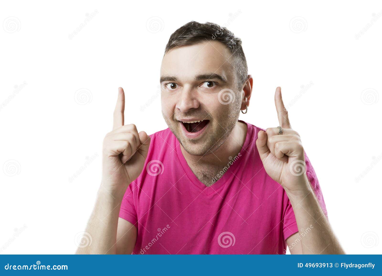 Happy smile pointing man stock image. Image of good, casual - 49693913