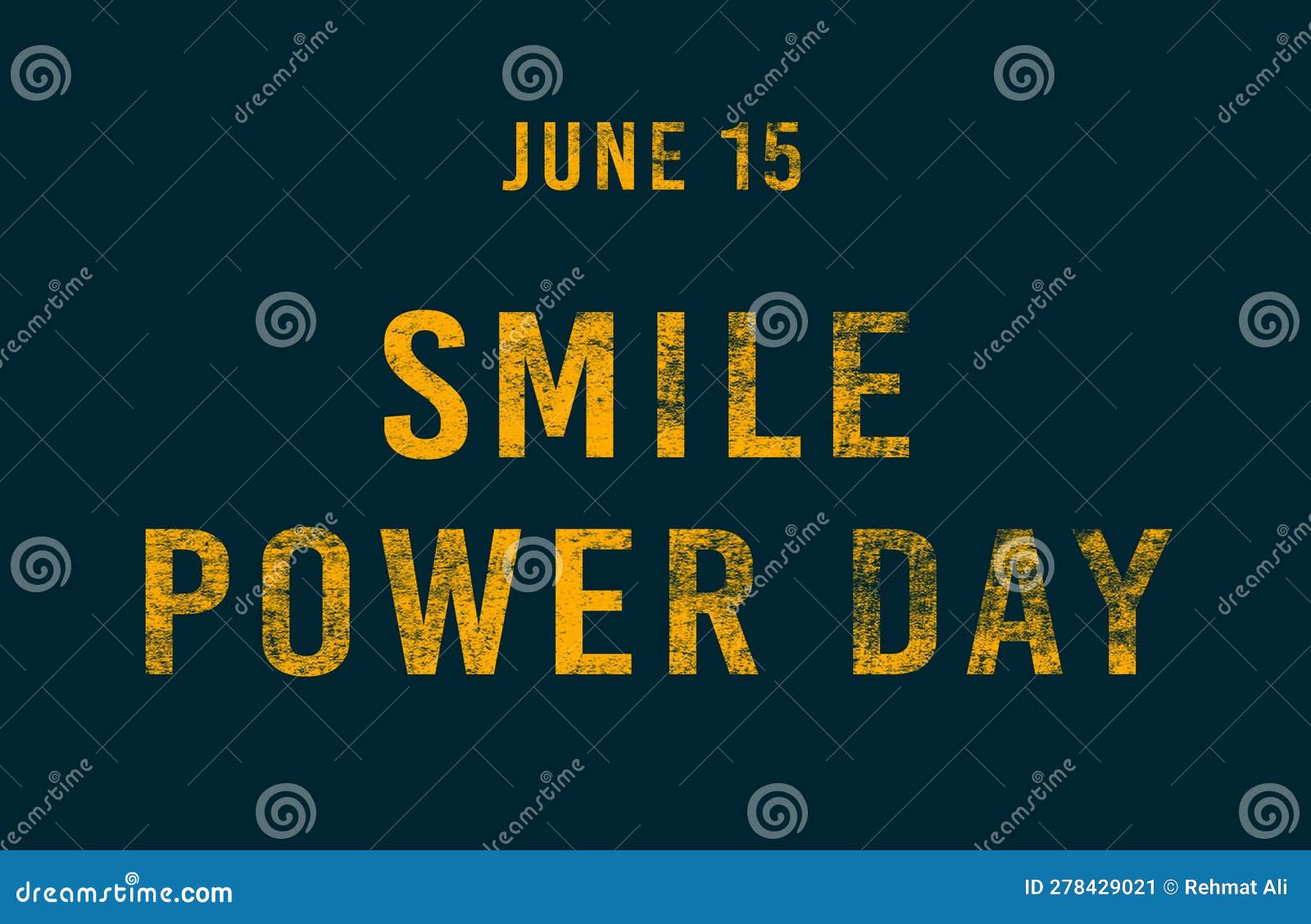 Happy Smile Power Day, June 15. Calendar of June Text Effect, Design ...