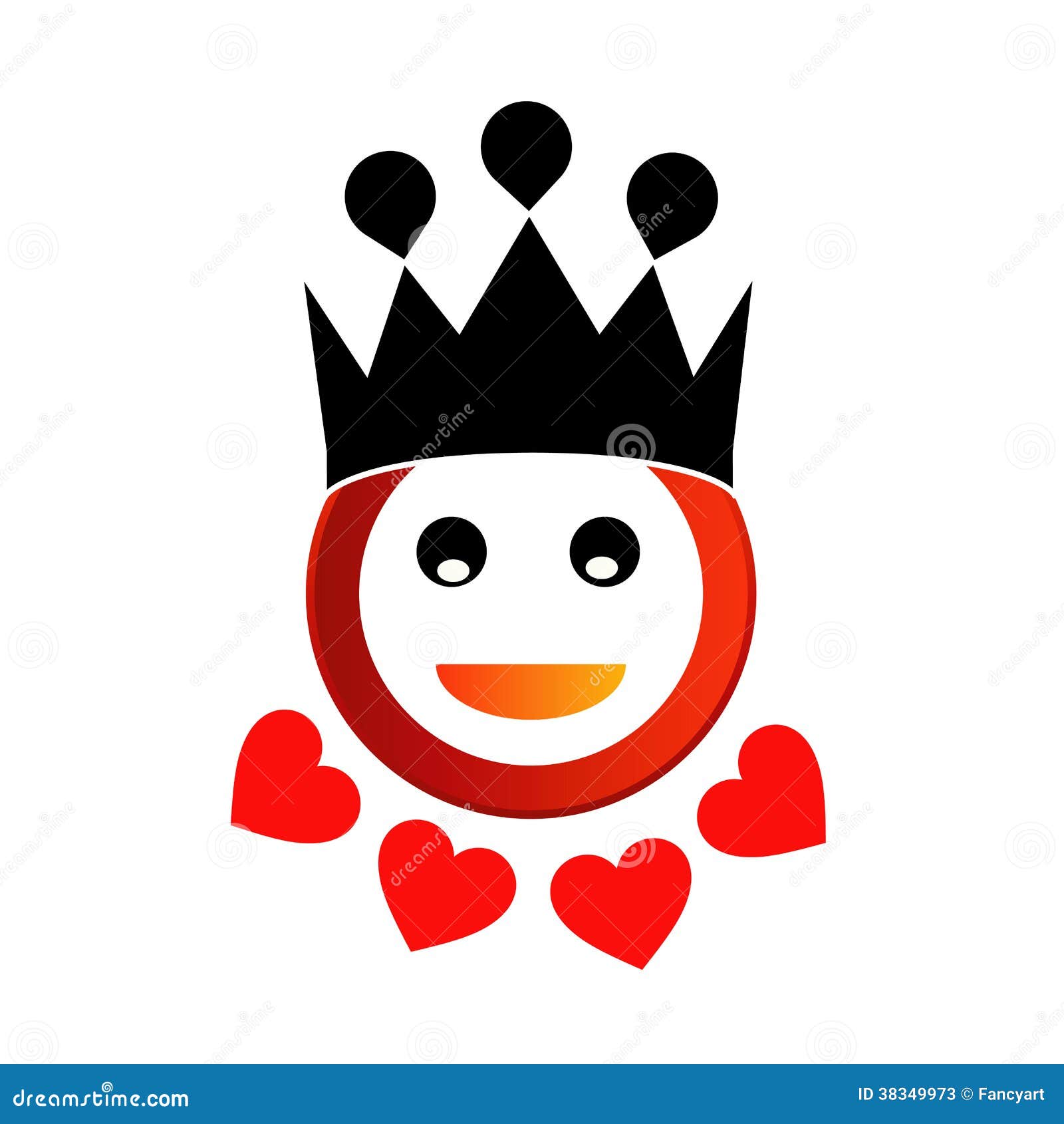 Happy smiley with crown stock vector. Illustration of home - 38349973