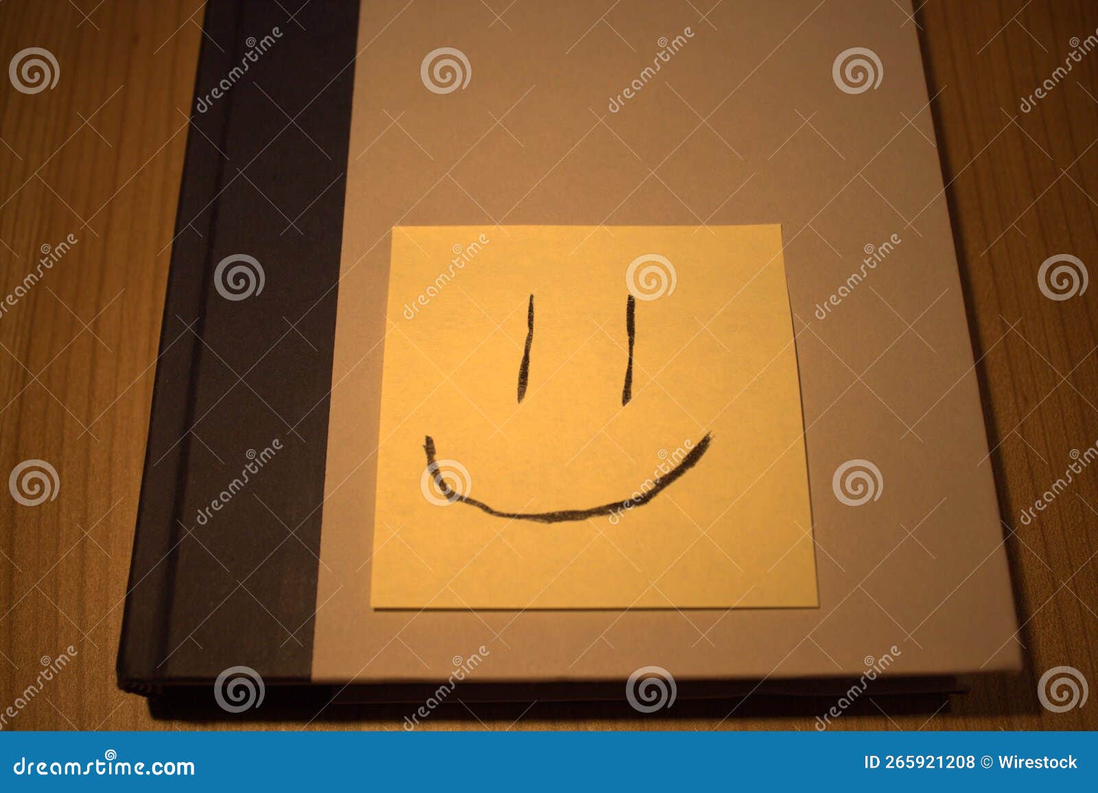 Happy smiley on book stock photo. Image of paper, happy - 265921208
