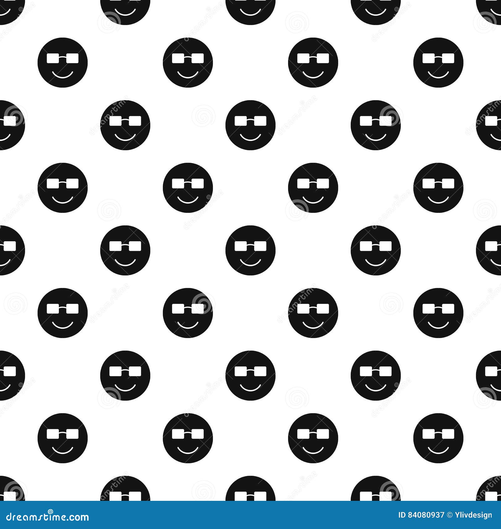 Happy Smiley Pattern, Simple Style Stock Vector - Illustration of cute ...