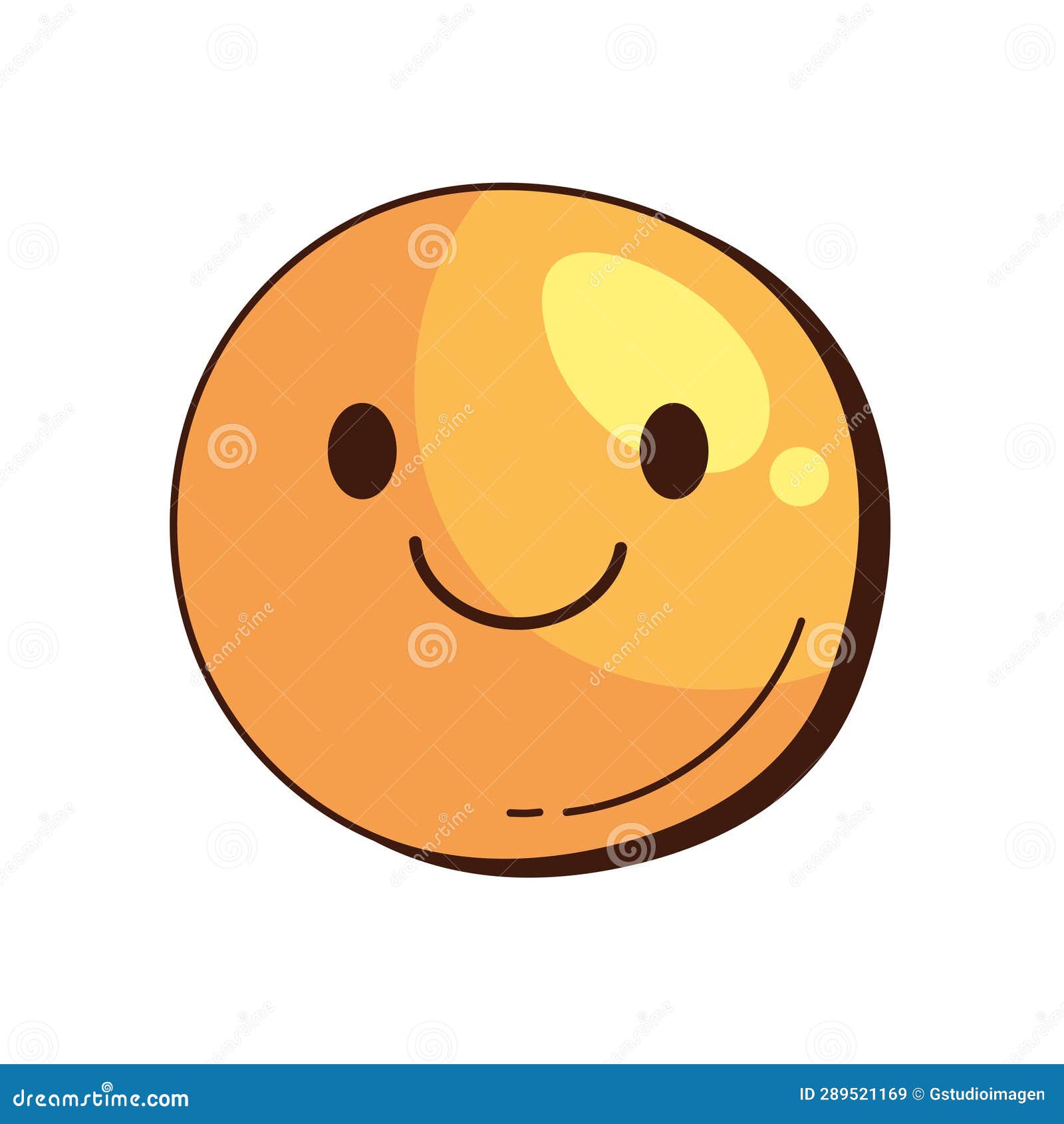 Happy smiley retro icon stock vector. Illustration of face - 289521169