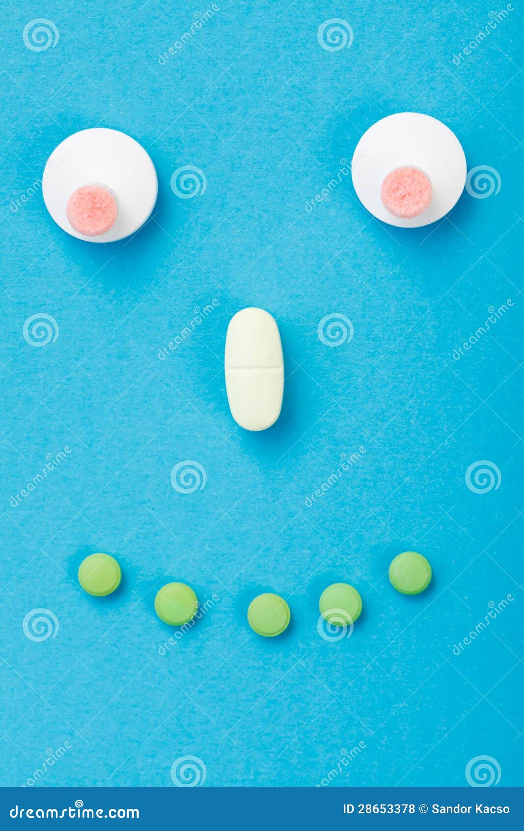 Happy Smileyface Made of Pills Stock Photo - Image of extract ...