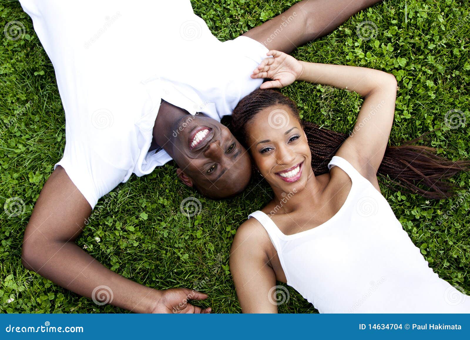 Happy Smiling African Couple Stock Photo - Image of love, shirts: 14634704