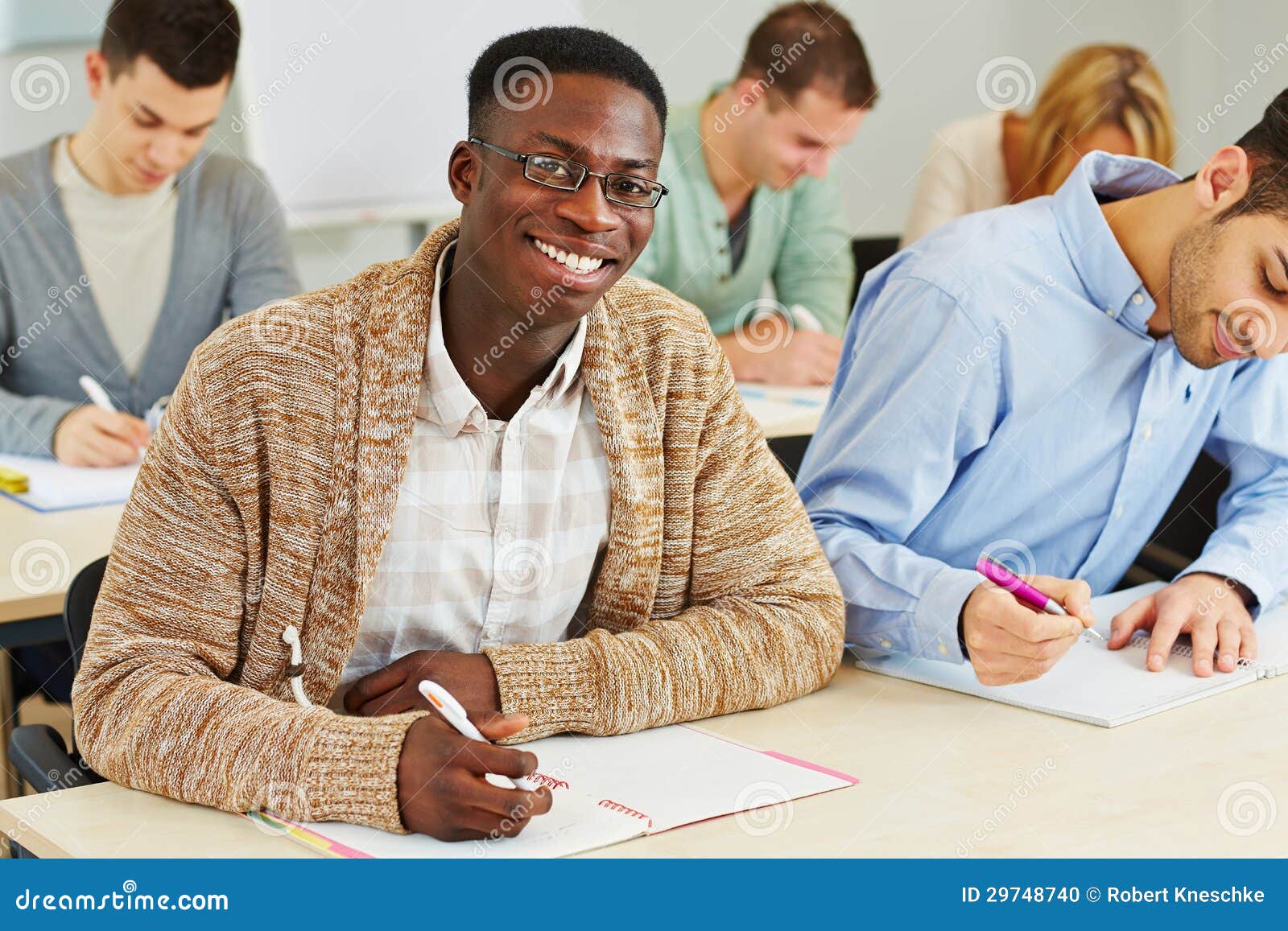 Happy Smiling African Student Stock Photo - Image of apply, portrait ...