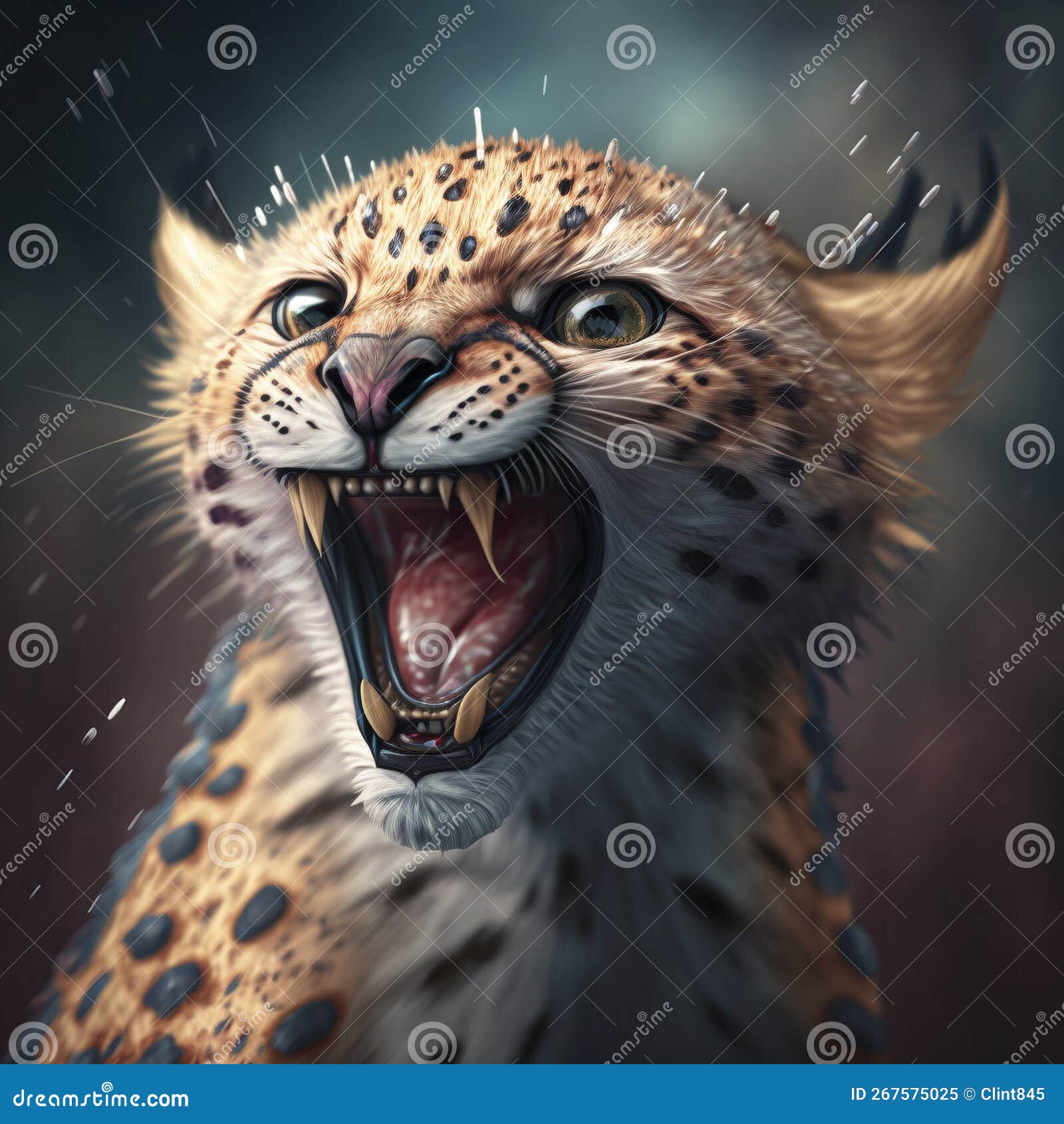 A Happy Smiling Leopard Illustration Stock Illustration - Illustration ...