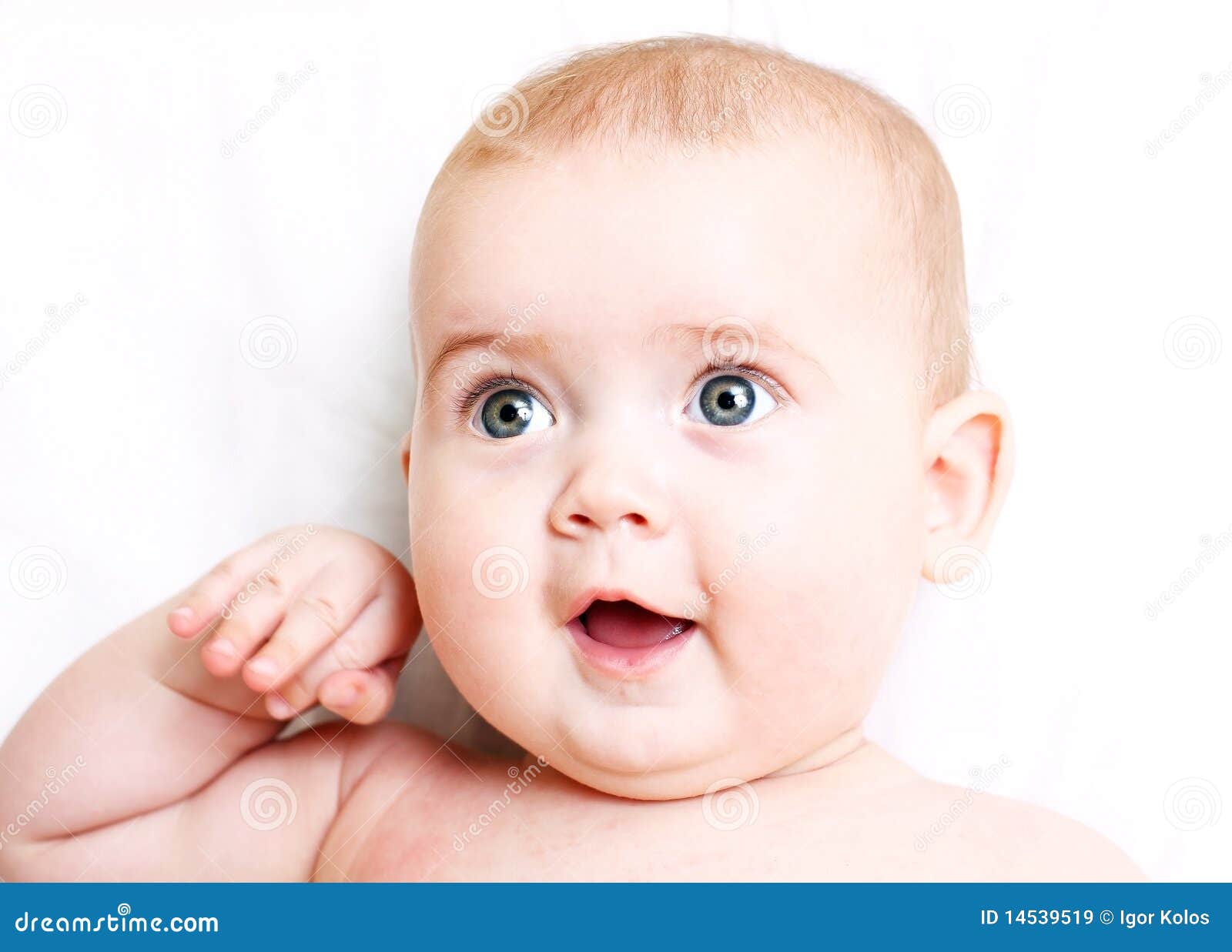 Happy smiling baby stock image. Image of expression, hand - 14539519