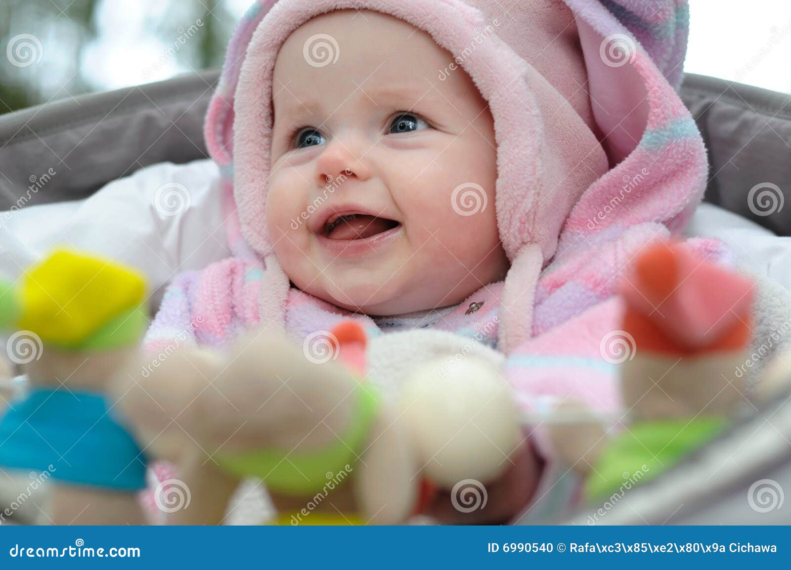 Happy smiling baby stock photo. Image of cute, happy, hand - 6990540