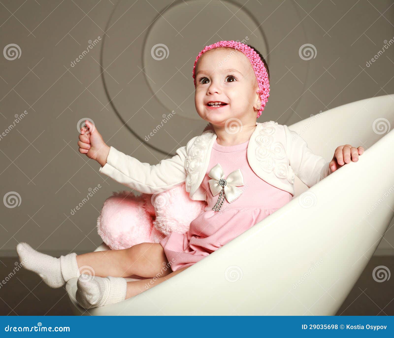 Happy Smiling Baby Infant in the Studio Stock Photo - Image of laugh ...