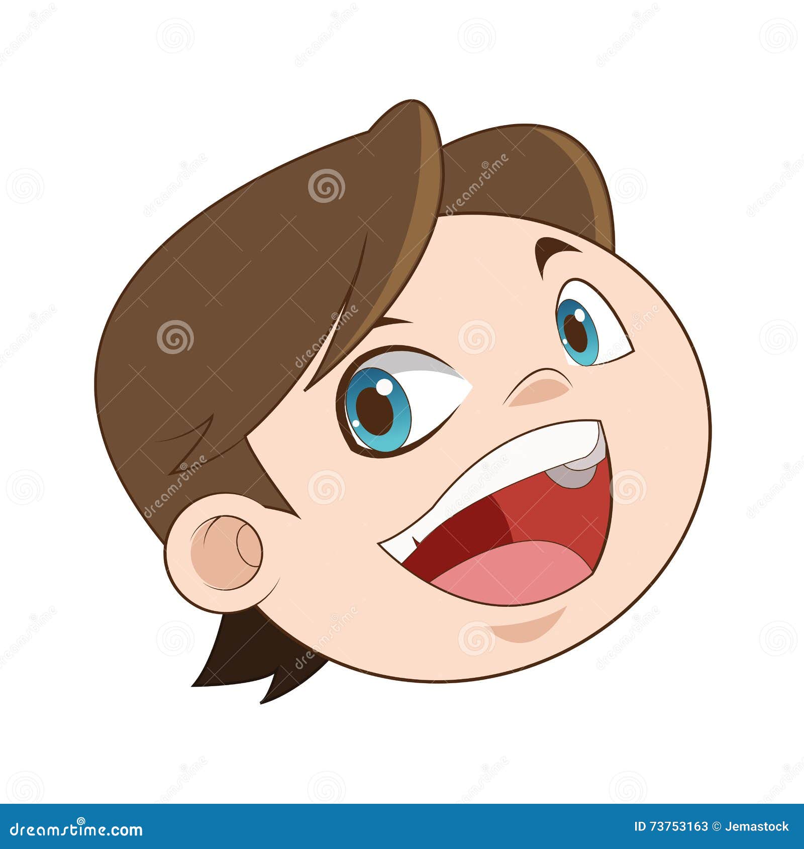 Happy smiling boy icon stock illustration. Illustration of lifestyle ...